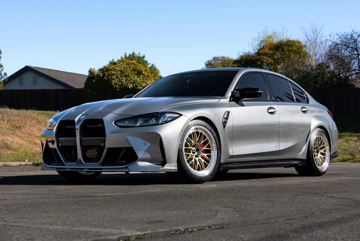 BMW G80 M3 with 19" ML-10RT Wheels in Machined Lip Gloss Motorsport Gold
