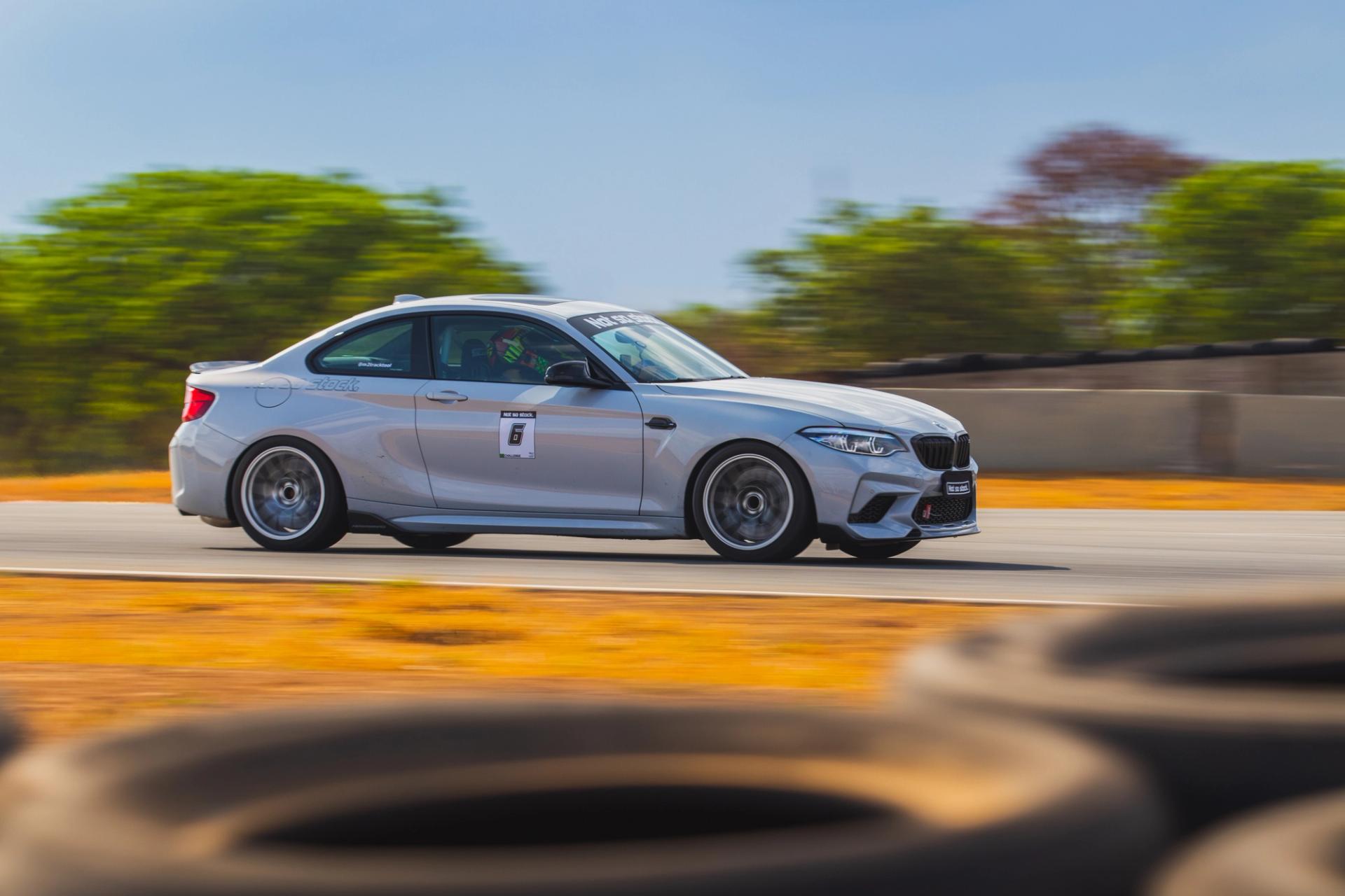 BMW F87 M2 with 18" EC-7 Wheels in Race Silver