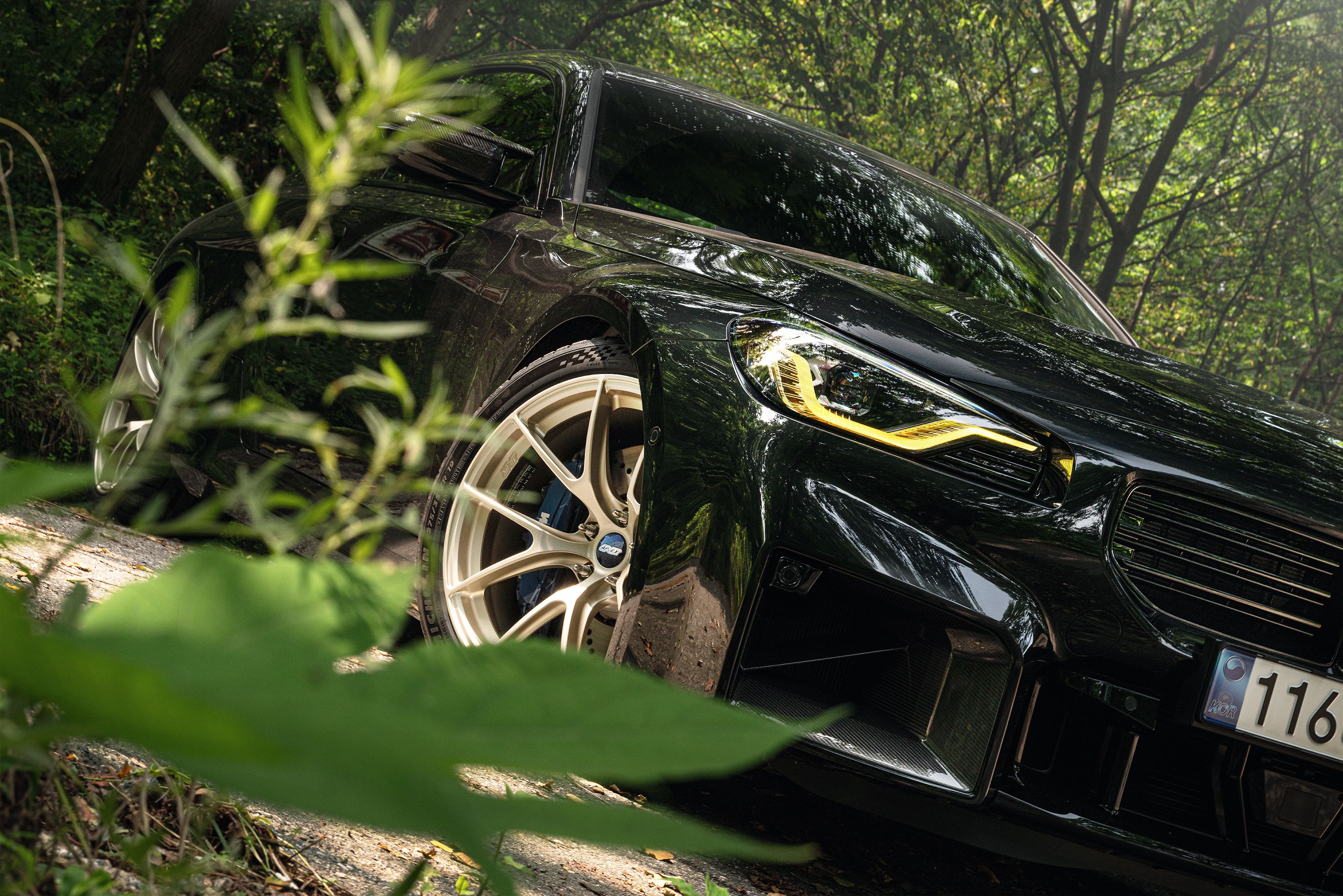 BMW G87 M2 with 19" VS-5RS Wheels in Motorsport Gold