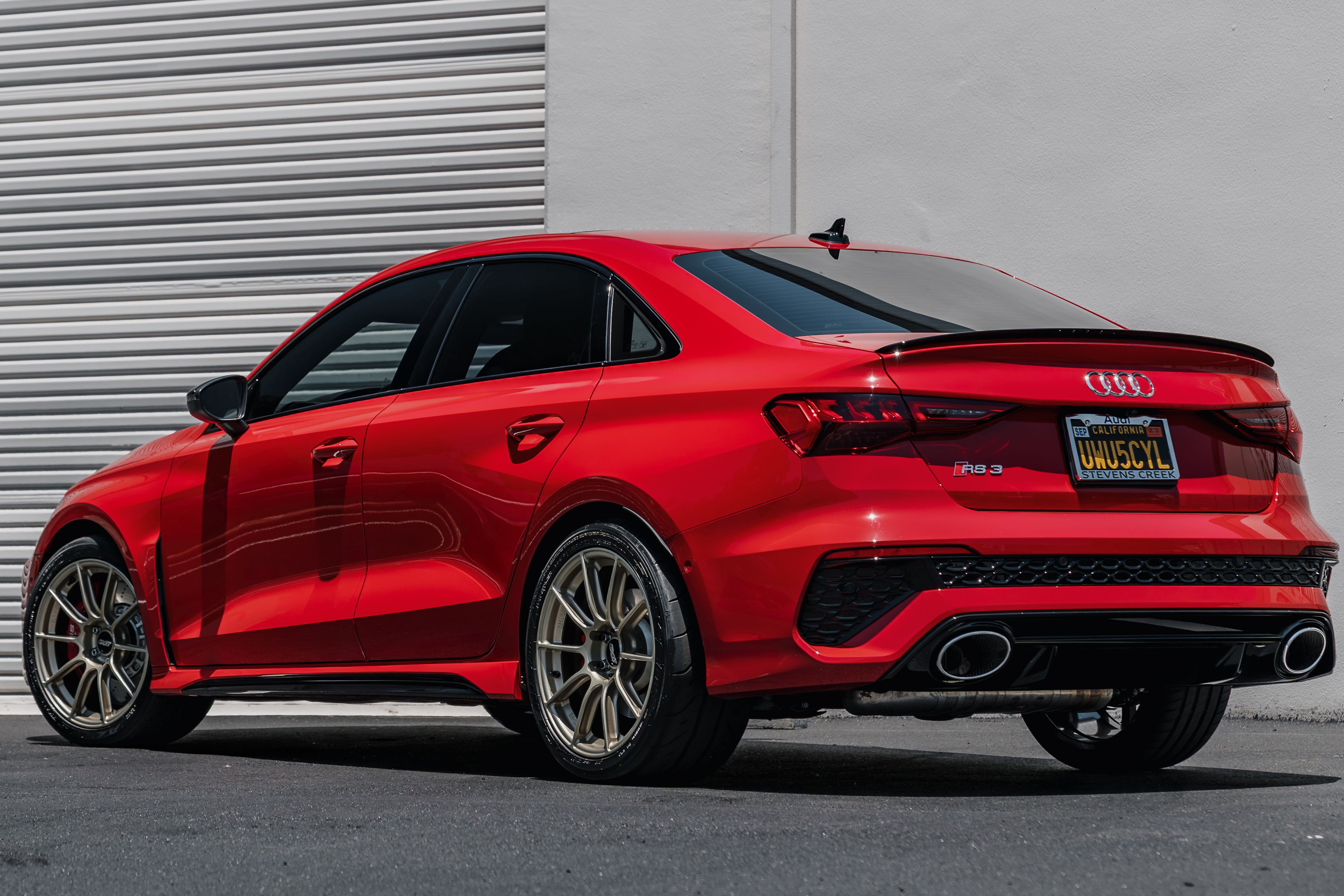 Audi 8Y RS 3 with 18" SM-10RS Wheels in Motorsport Gold