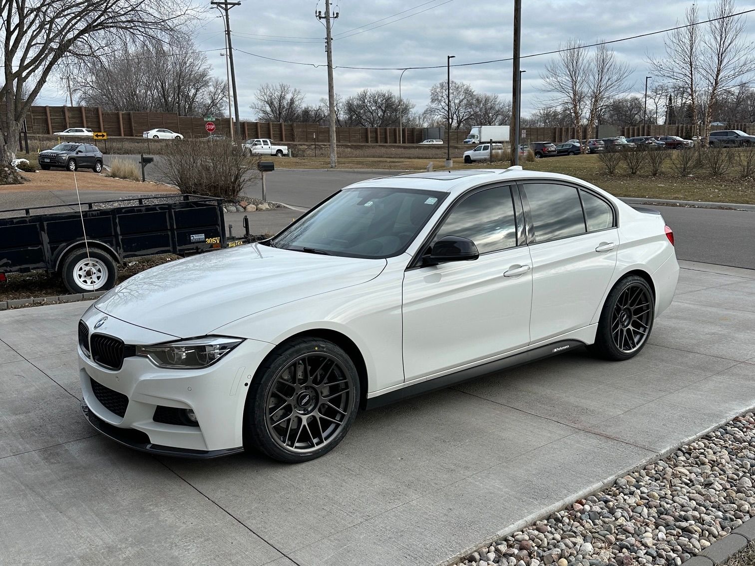 BMW F30 Sedan 3 Series with 19" ARC-8 Wheels in Anthracite