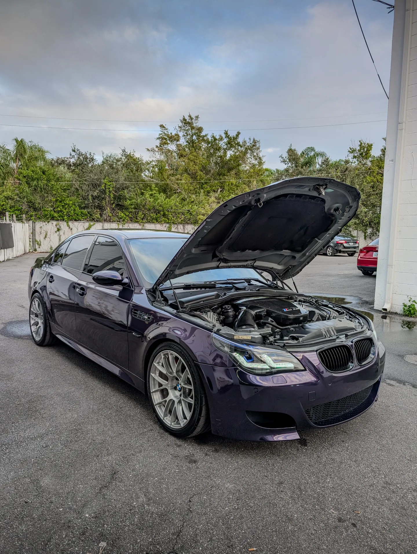 BMW E60 M5 with 19" EC-7RS Wheels in Brushed Clear
