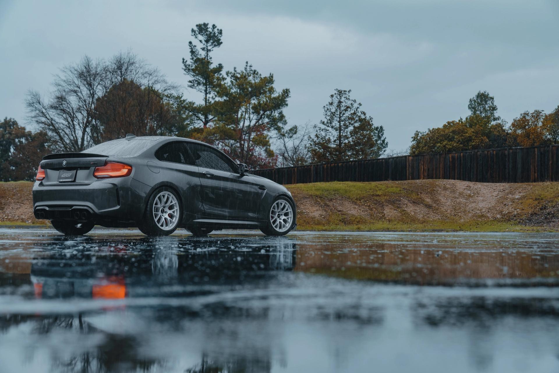 BMW F87 M2 with 18" EC-7 Wheels in Race Silver