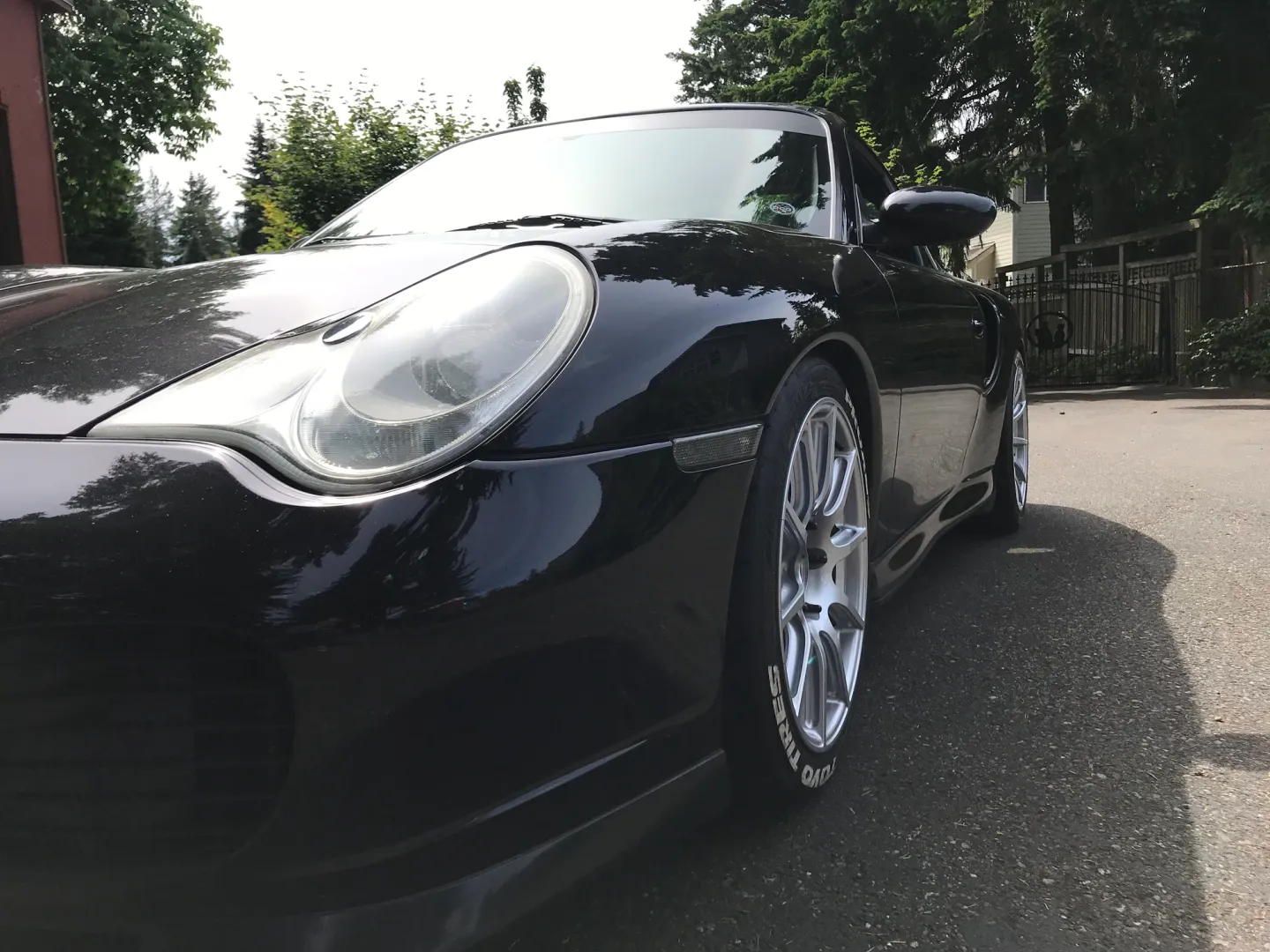Porsche 911 996 Turbo with 18" SM-10 Wheels in Race Silver