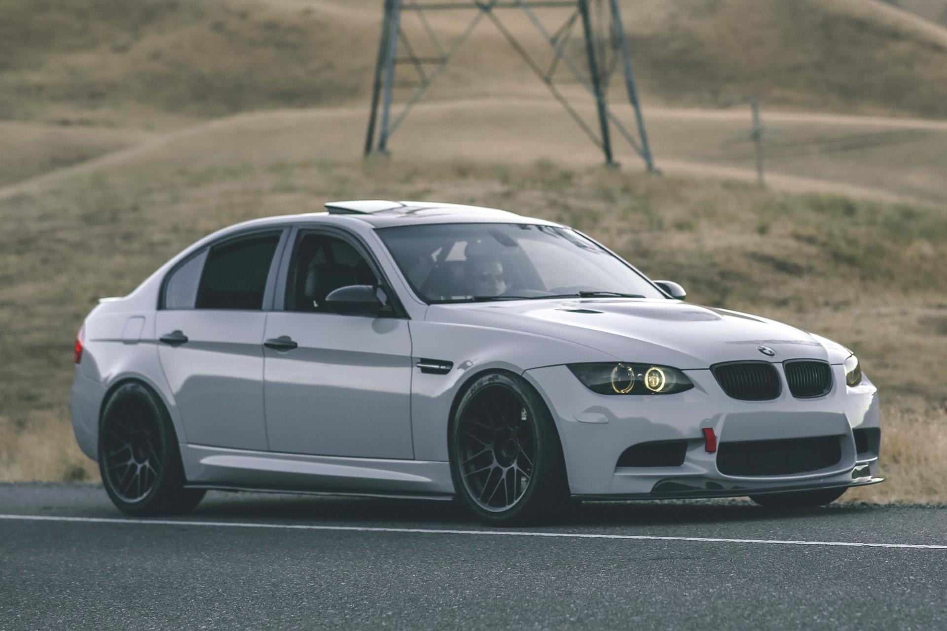BMW E90 Sedan M3 with 19" ARC-8 in Satin Black on BMW E90 E92 E93 ...