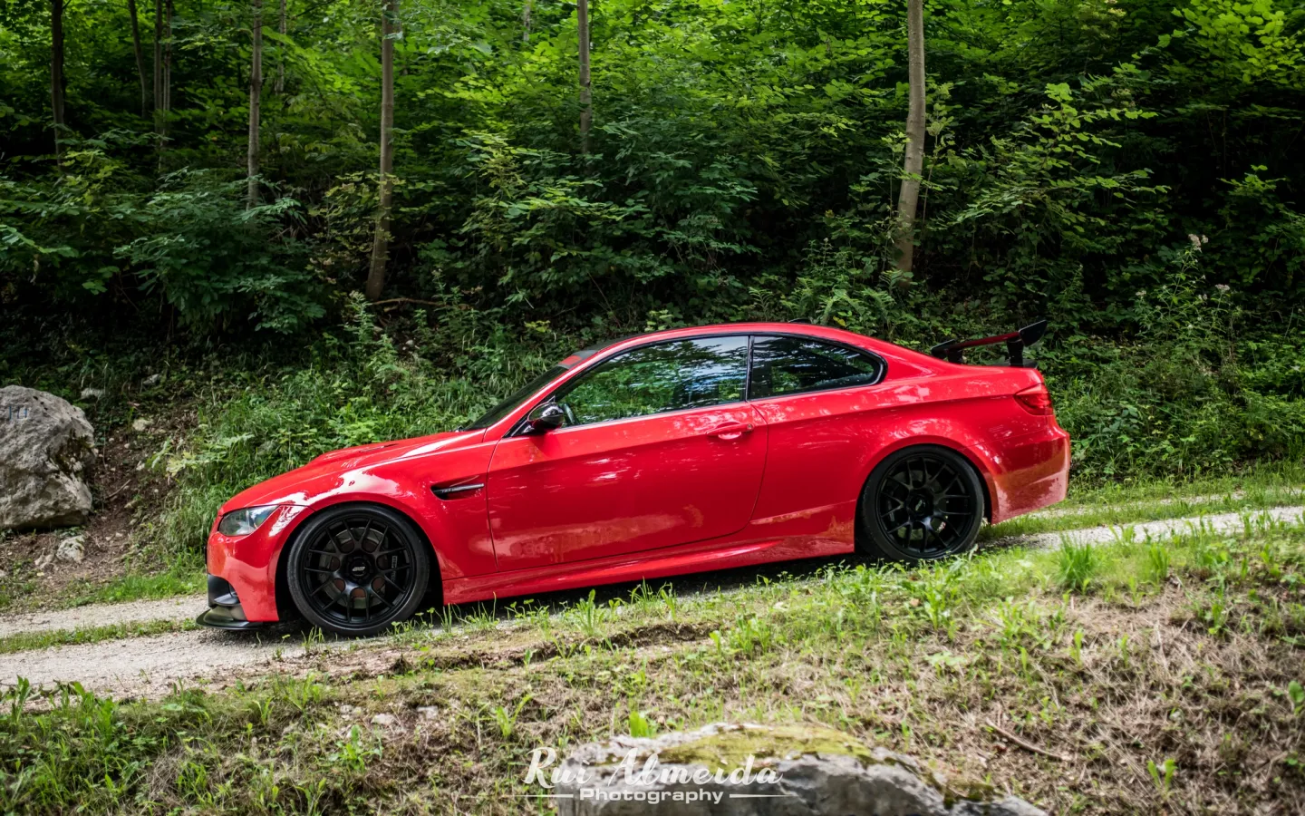 BMW E92 Coupe M3 with 19" EC-7 Wheels in Satin Black
