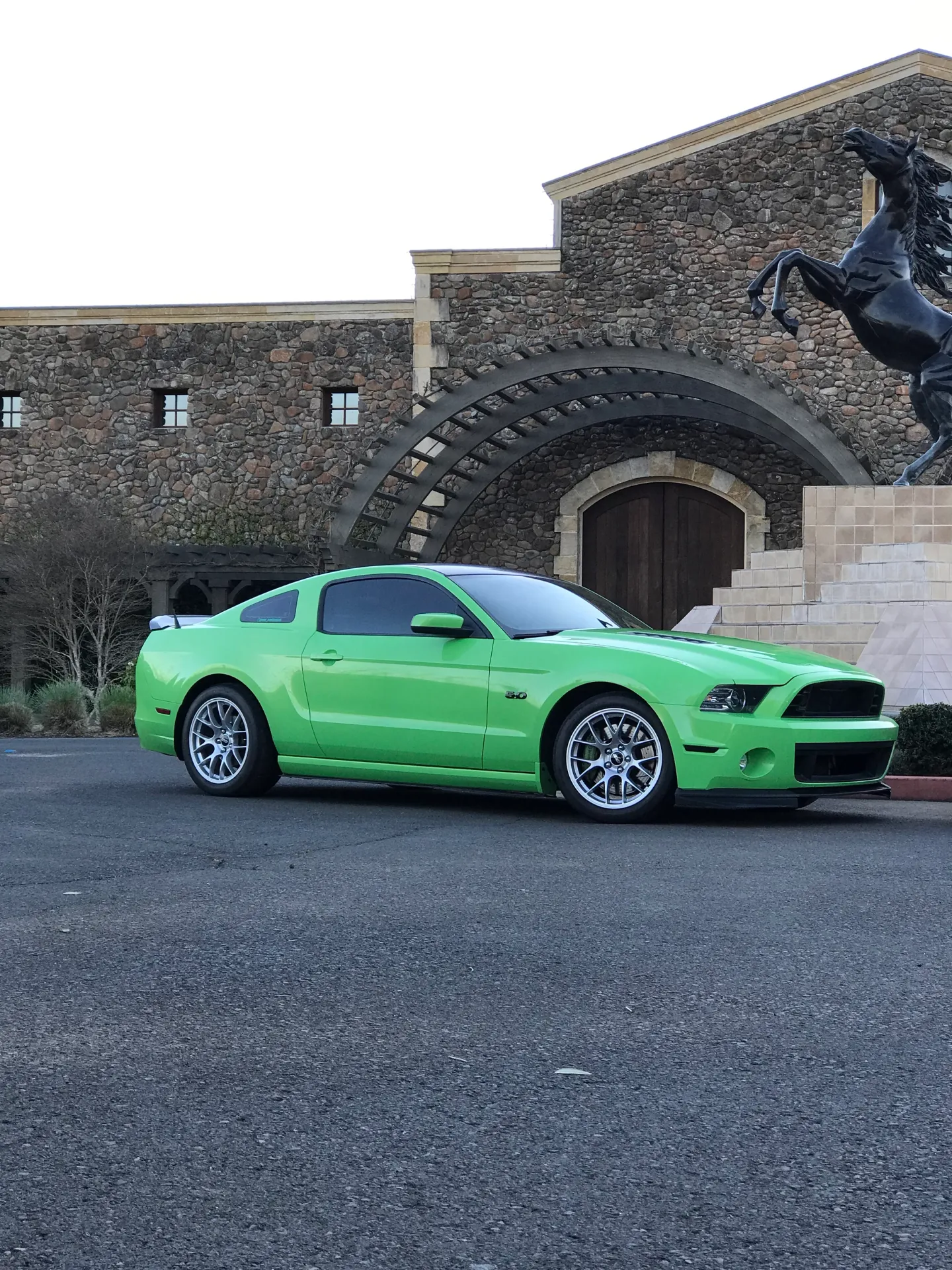 Ford S197 Mustang GT with 18" EC-7 Wheels in Race Silver