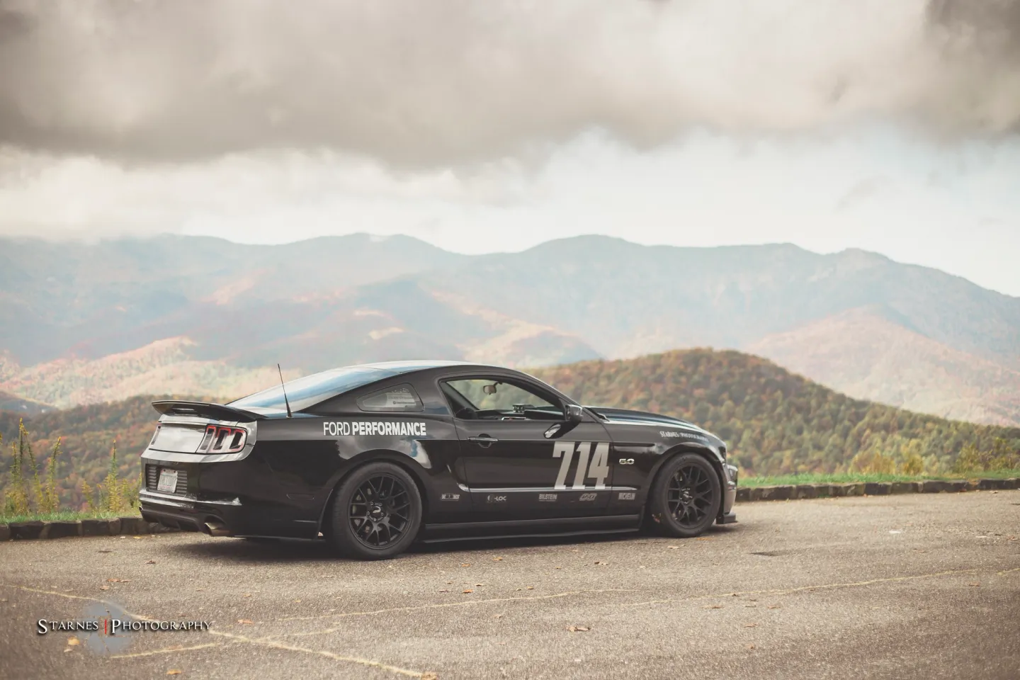Ford S197 Mustang GT with 18" EC-7 Wheels in Satin Black