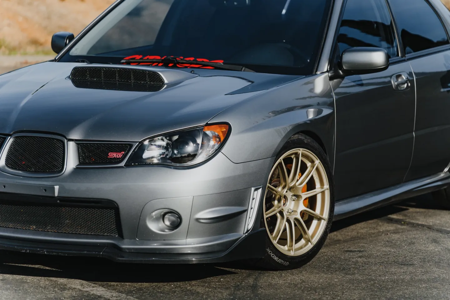Subaru GD WRX STI with 18" SM-10RS Wheels in Motorsport Gold