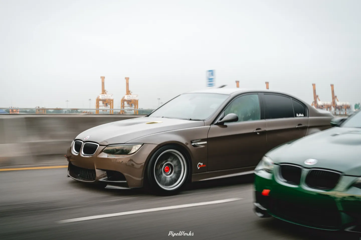 BMW E90 Sedan 3 Series with 18" ARC-8 Wheels in Hyper Black