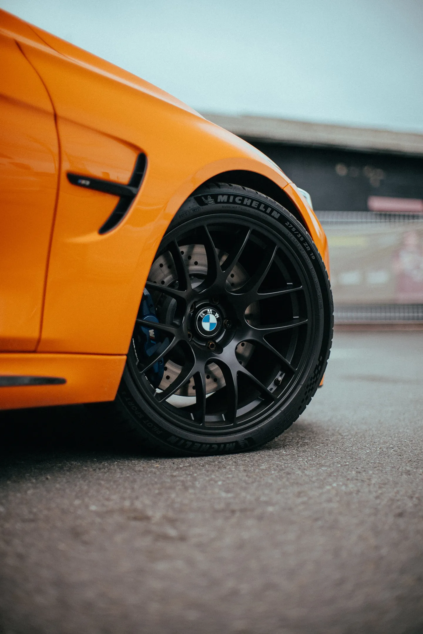 BMW F80 M3 with 18" EC-7 Wheels in Satin Black