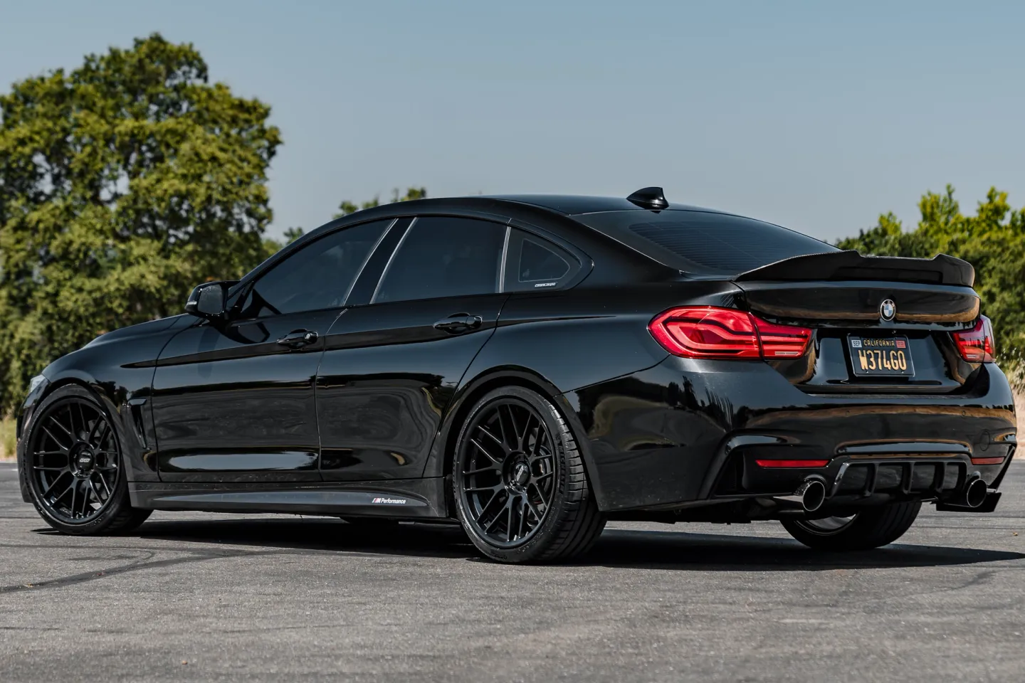 BMW F36 Gran Coupe 4 Series with 19" ARC-8RT Wheels in Satin Black
