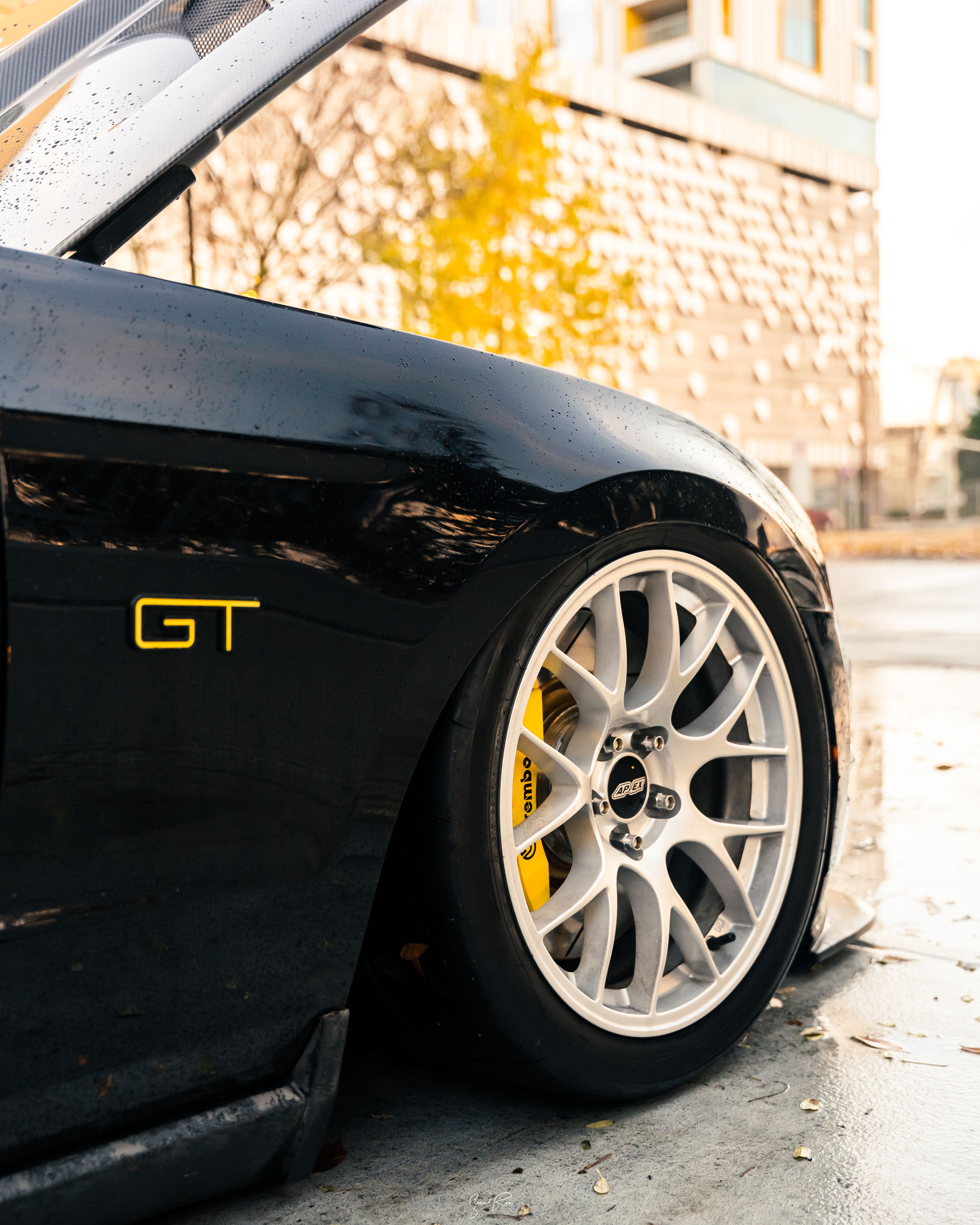 Ford S197 Mustang GT with 18" EC-7 in Race Silver on Ford S197 - Apex Album