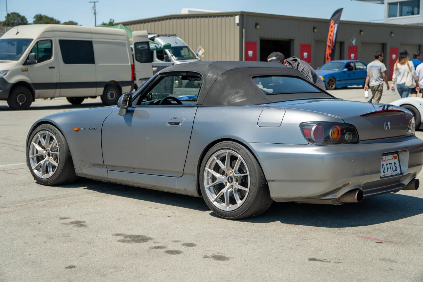 Honda S2000 with 17" VS-5RS Wheels in Brushed Clear