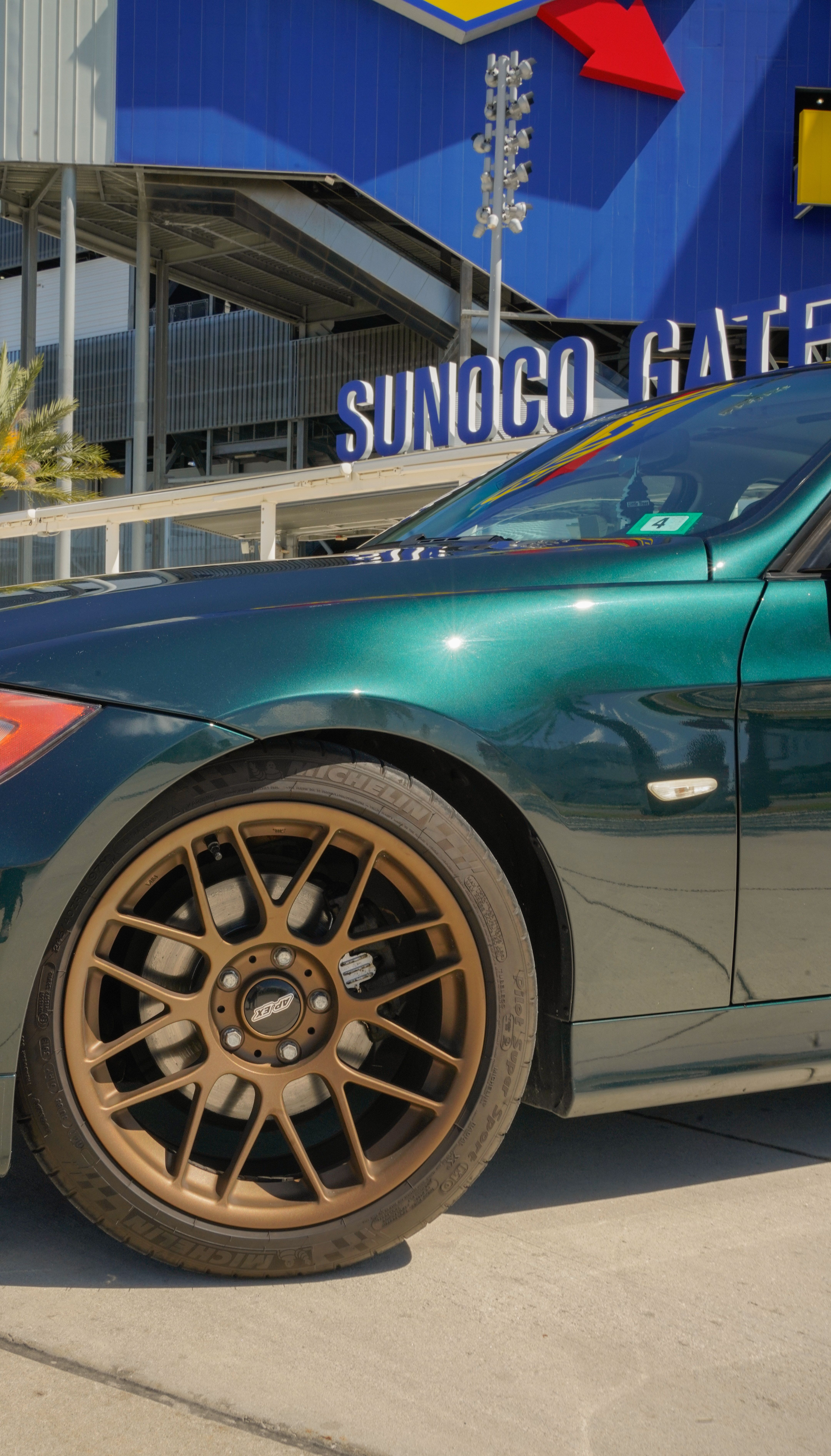 BMW E91 Wagon 3 Series with 18" ARC-8 Wheels in Satin Bronze