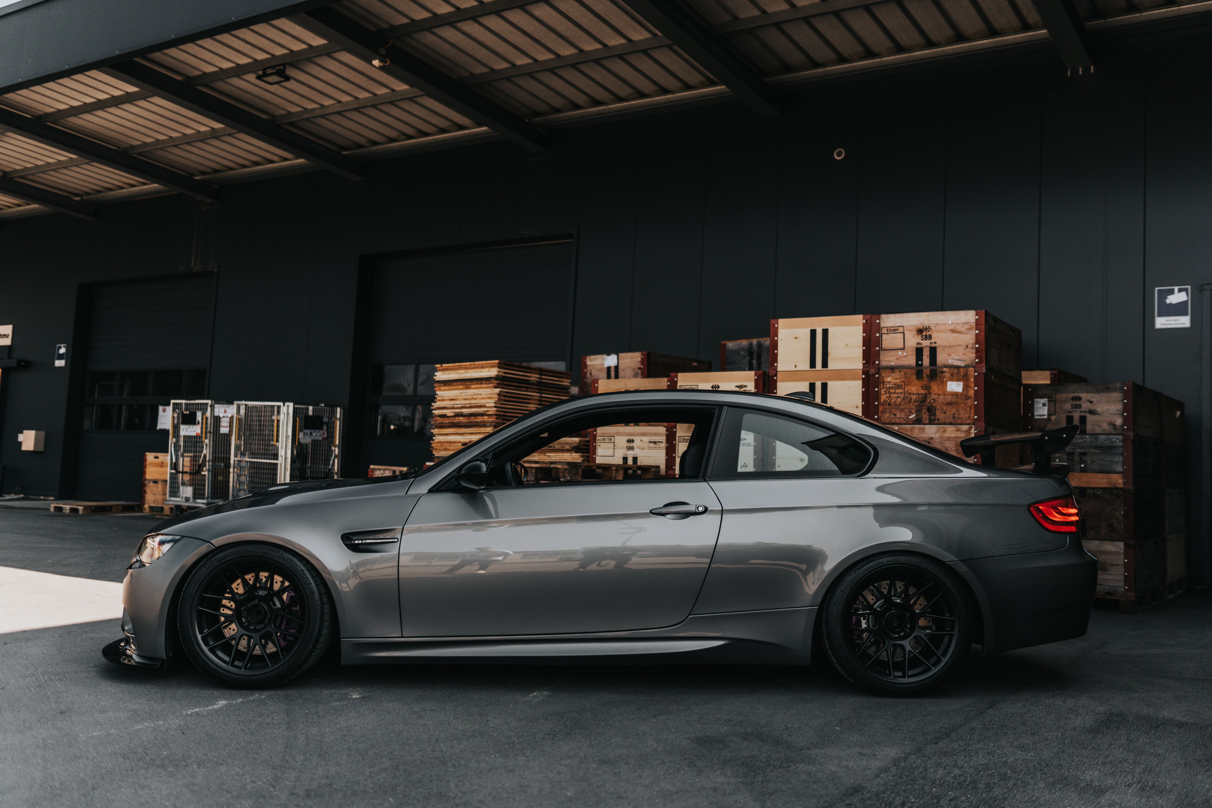 BMW E92 Coupe M3 with 18" ARC-8 in Satin Black on BMW E90 E92 E93 ...