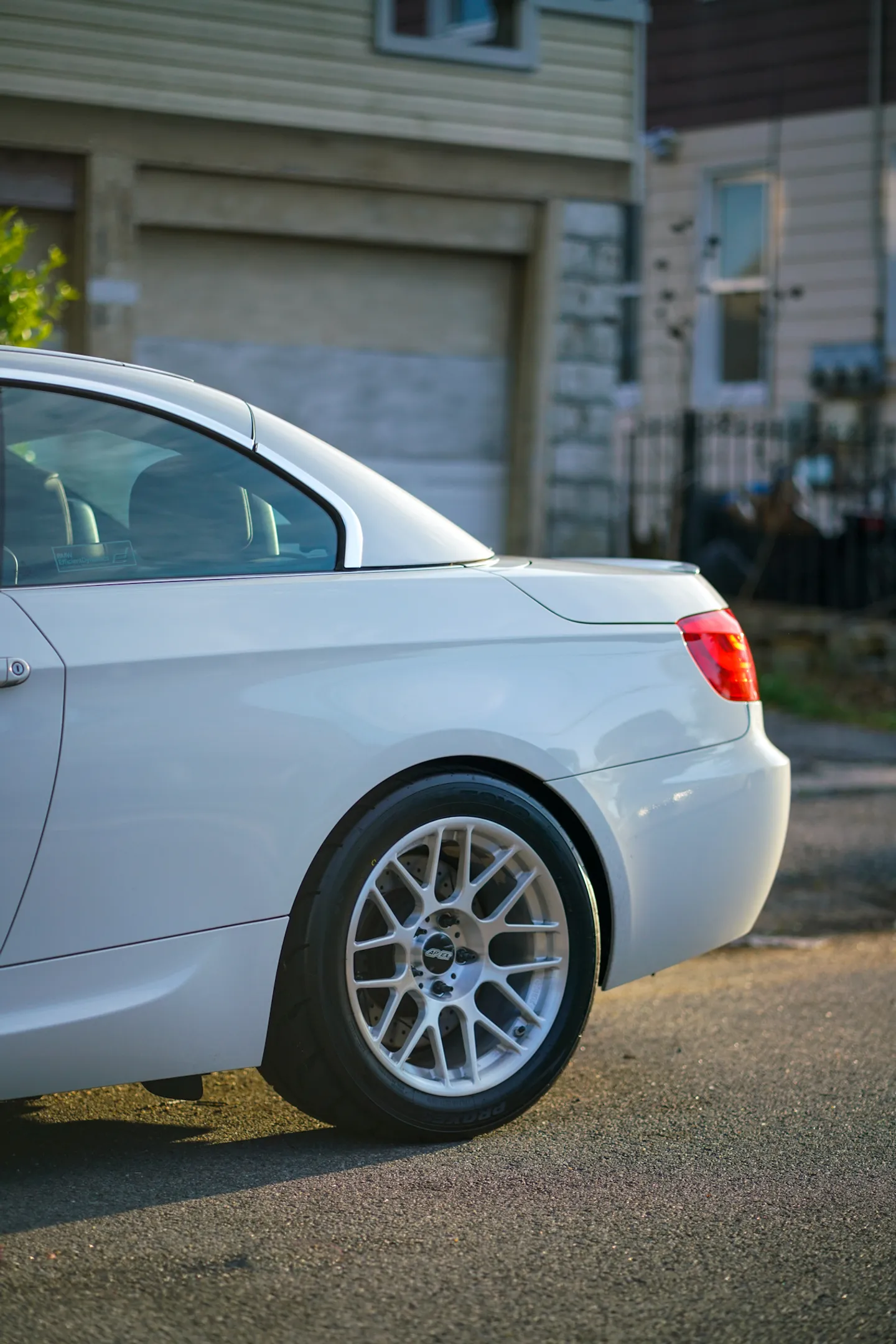 BMW E93 Convertible 3 Series with 17" ARC-8R Wheels in Brushed Clear