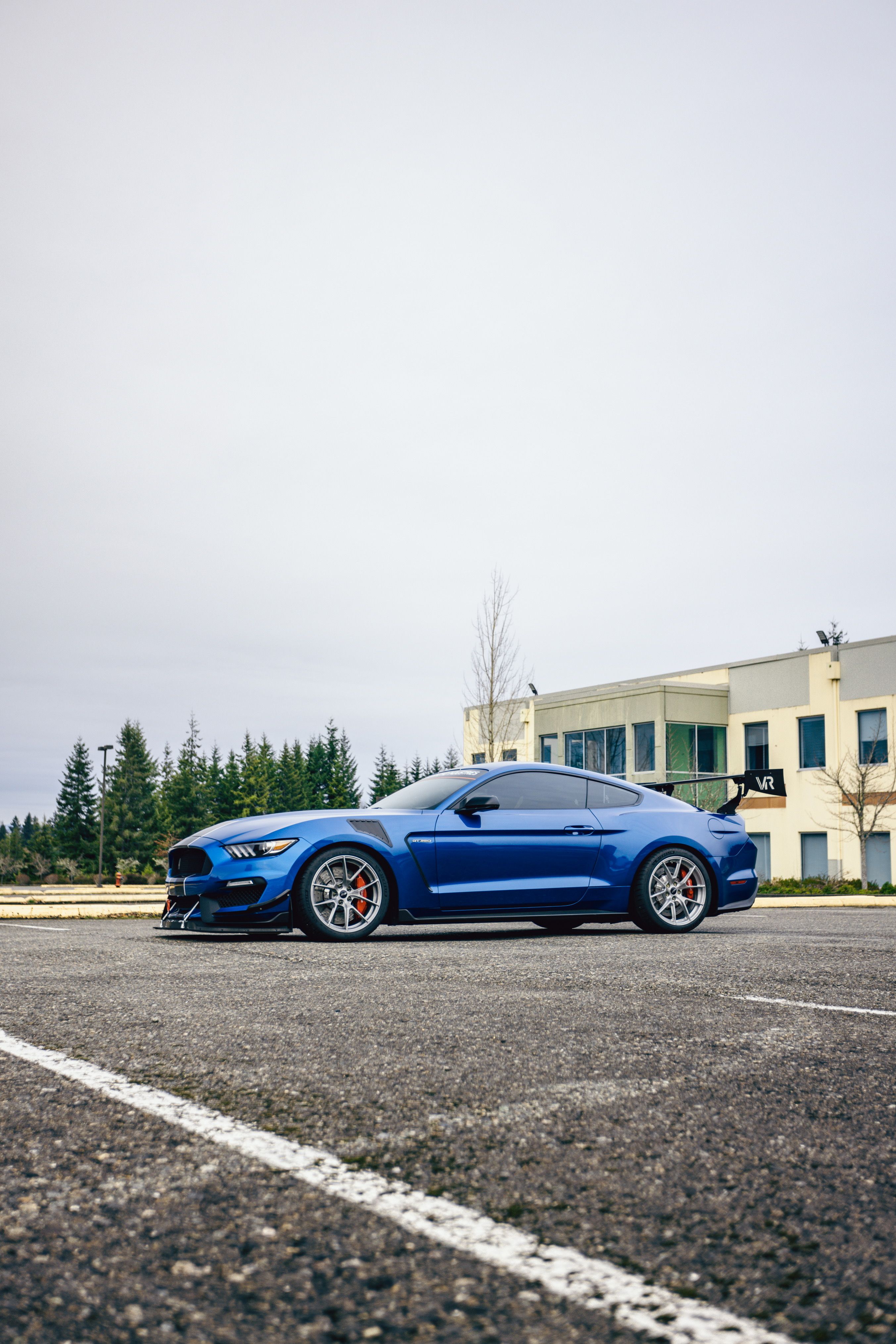 Ford S550 Mustang GT350 with 19" VS-5RS in Brushed Clear on Ford S550 ...