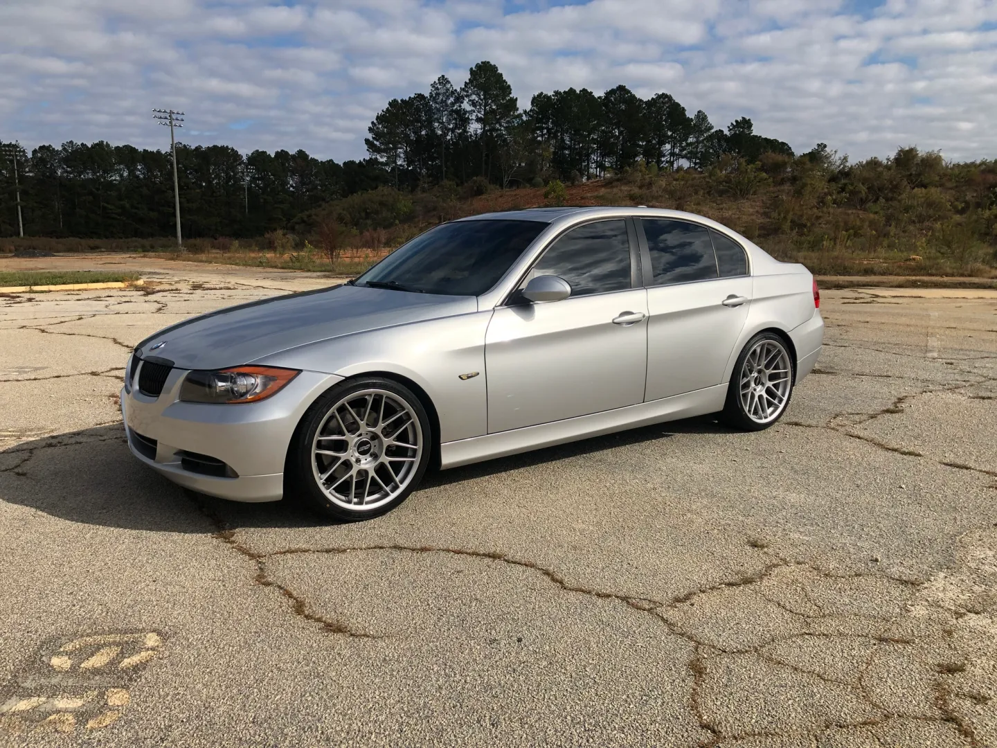 BMW E90 Sedan 3 Series with 19" ARC-8 Wheels in Hyper Silver