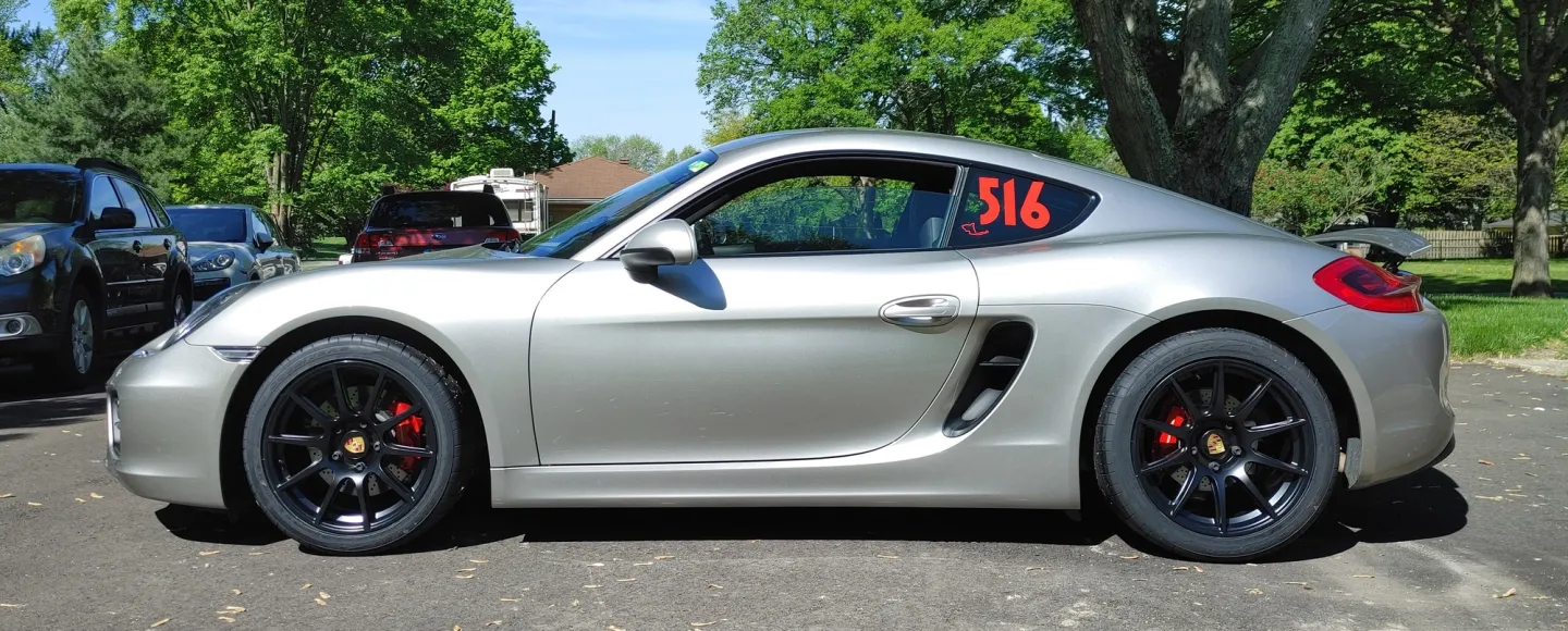Porsche 981 Cayman S with 18" SM-10 Wheels in Satin Black