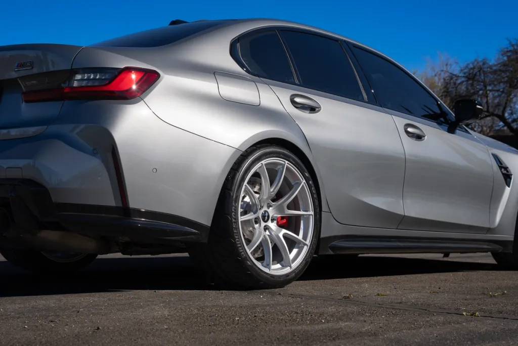 BMW G80 M3 with 19" VS-5 Wheels in Race Silver