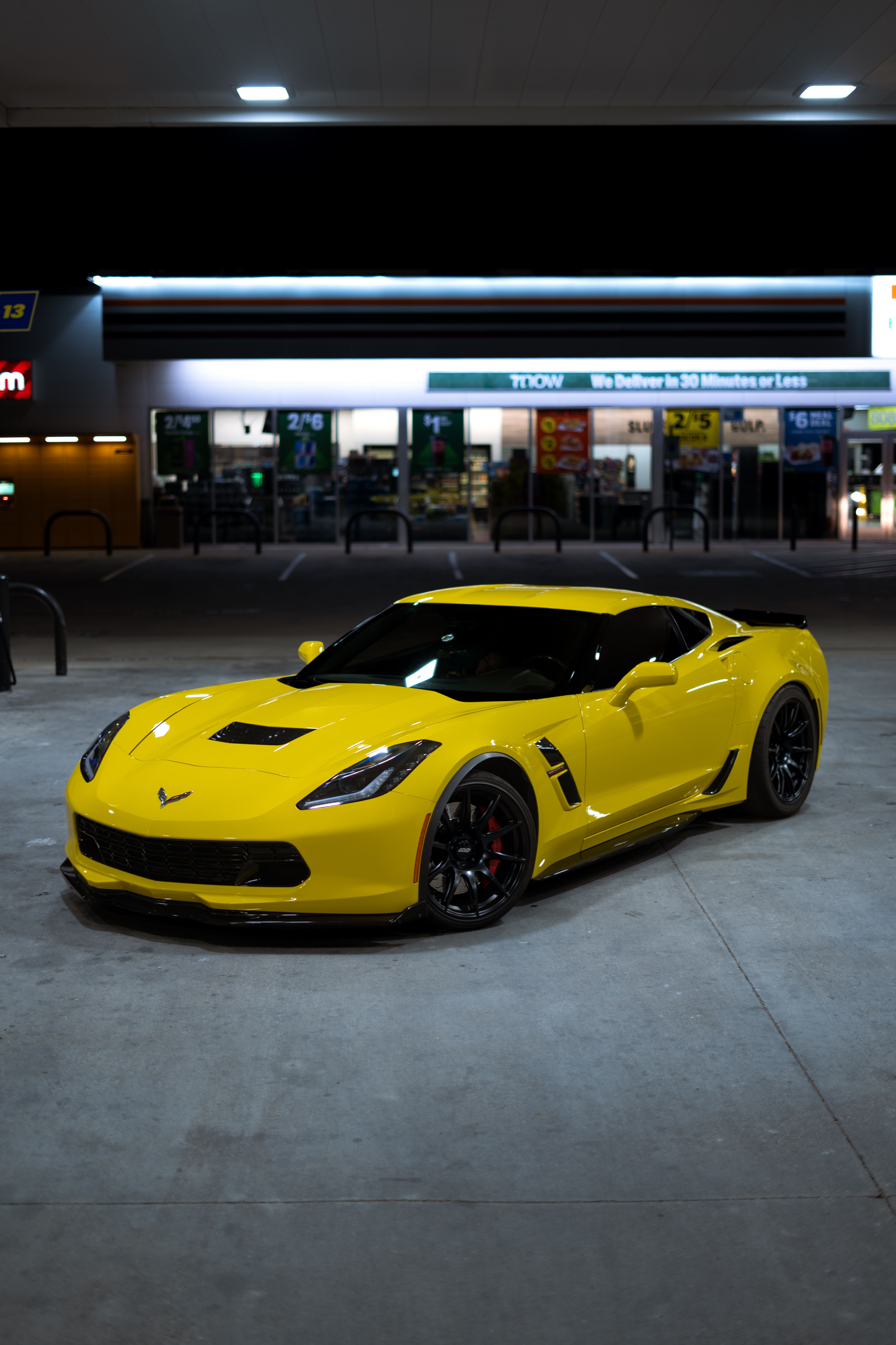 Chevrolet C7 Corvette Grand Sport with 19" SM-10 Wheels in Satin Black