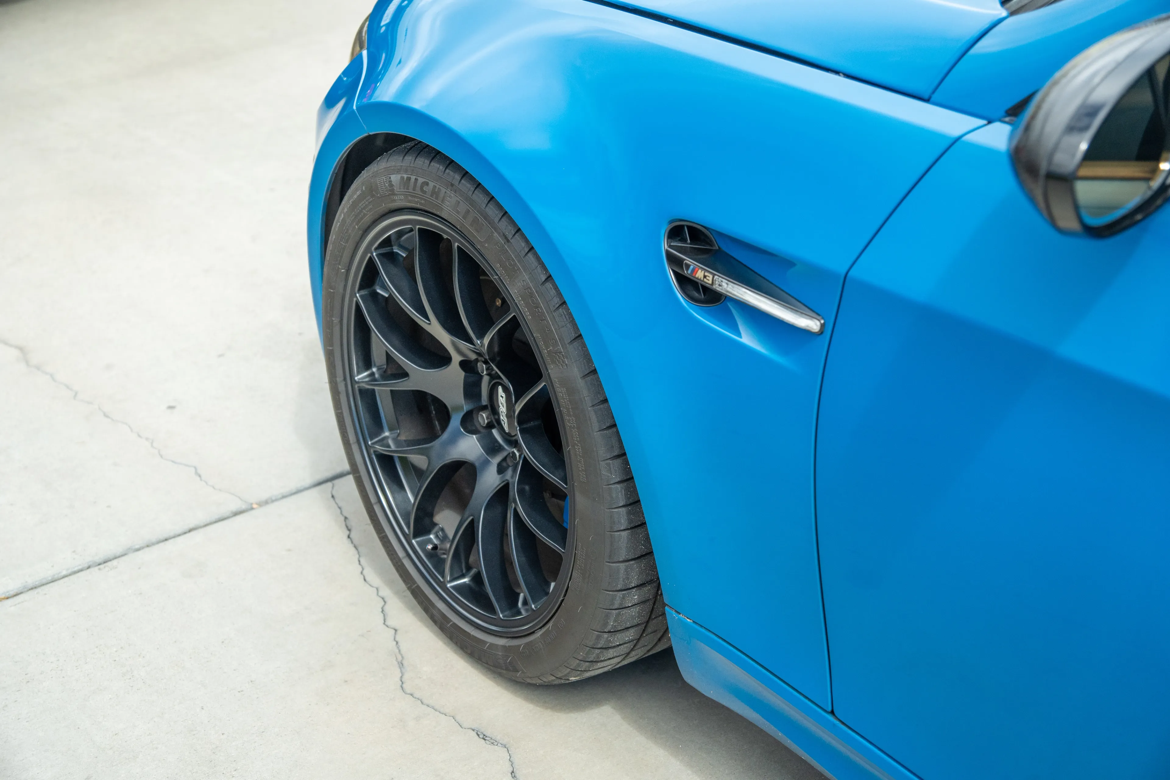 BMW E92 Coupe M3 with 19" EC-7 Wheels in Satin Black