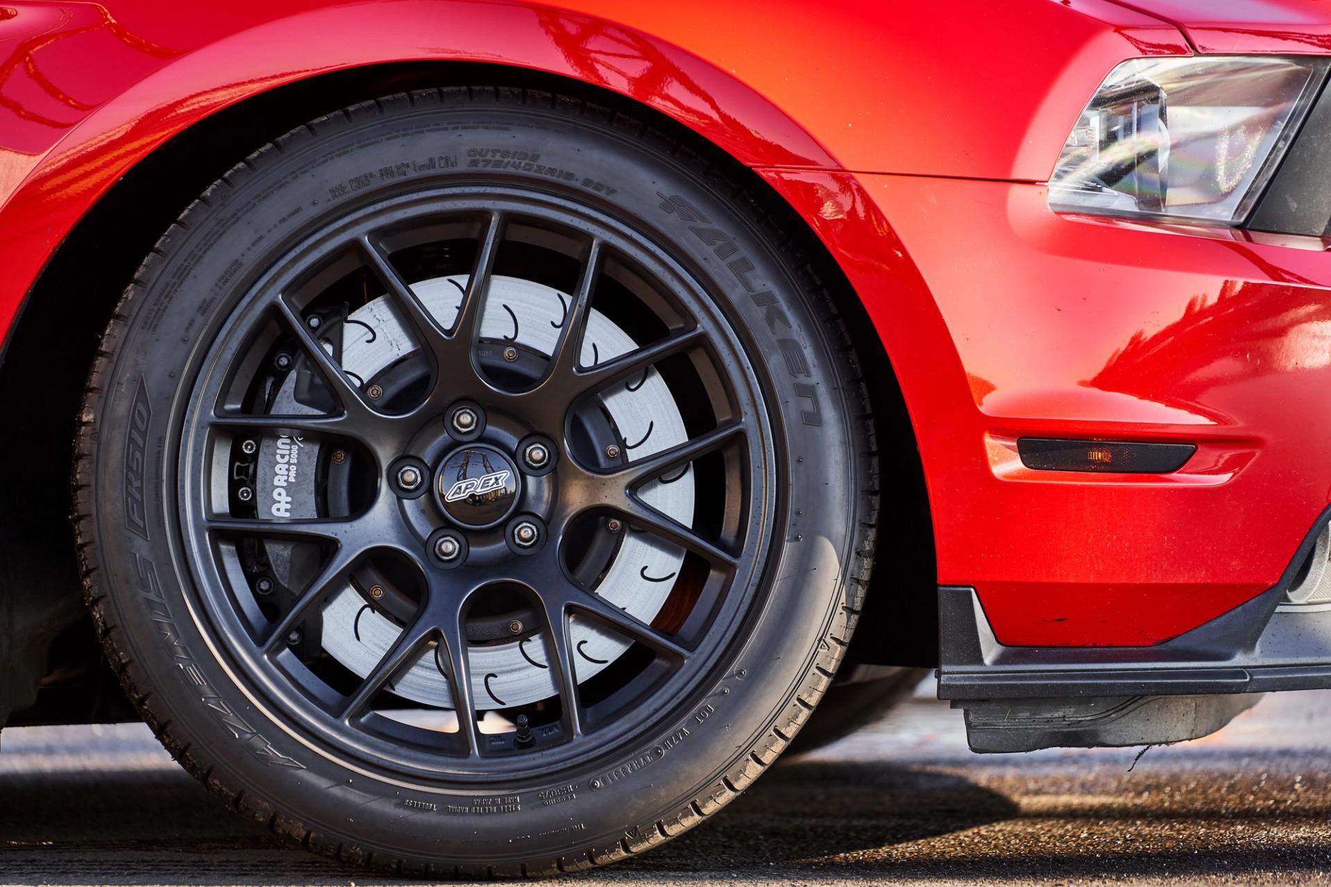 Ford S197 Mustang GT with 18" EC-7 in Satin Black on Ford S197 - Apex Album