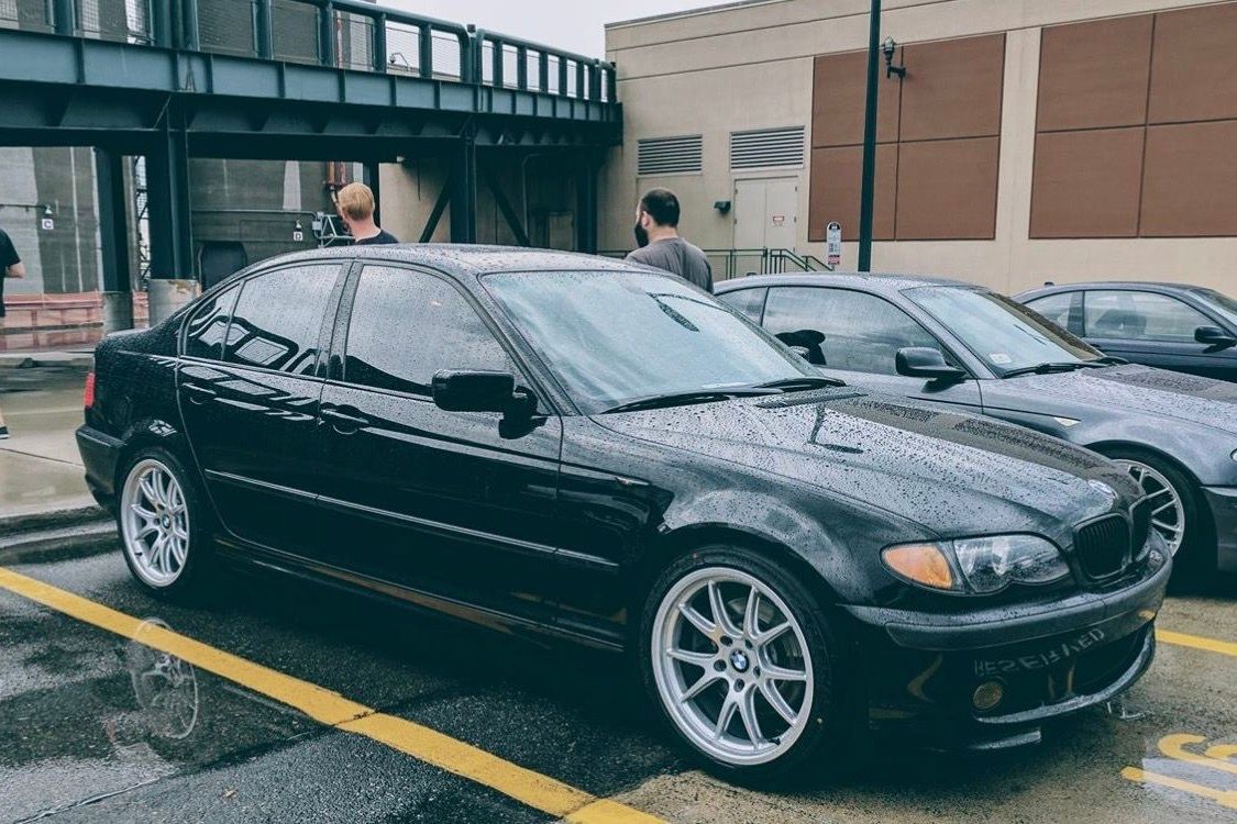 BMW E46 3 Series with 18" FL-5 in Race Silver on BMW E46 - Apex Album