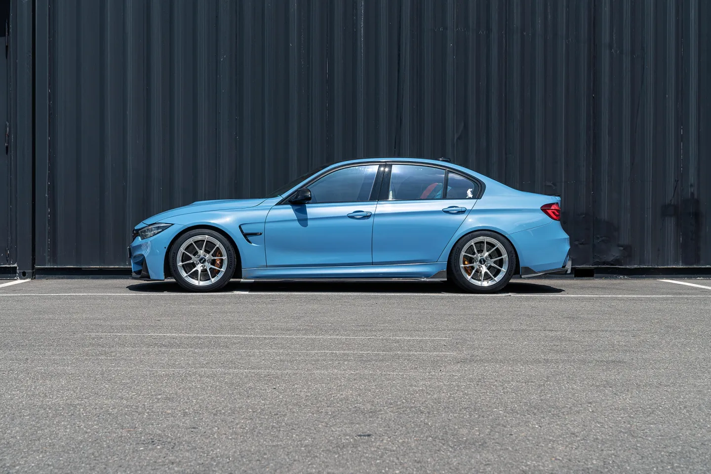 BMW F80 M3 with 18" VS-5RS Wheels in Brushed Clear