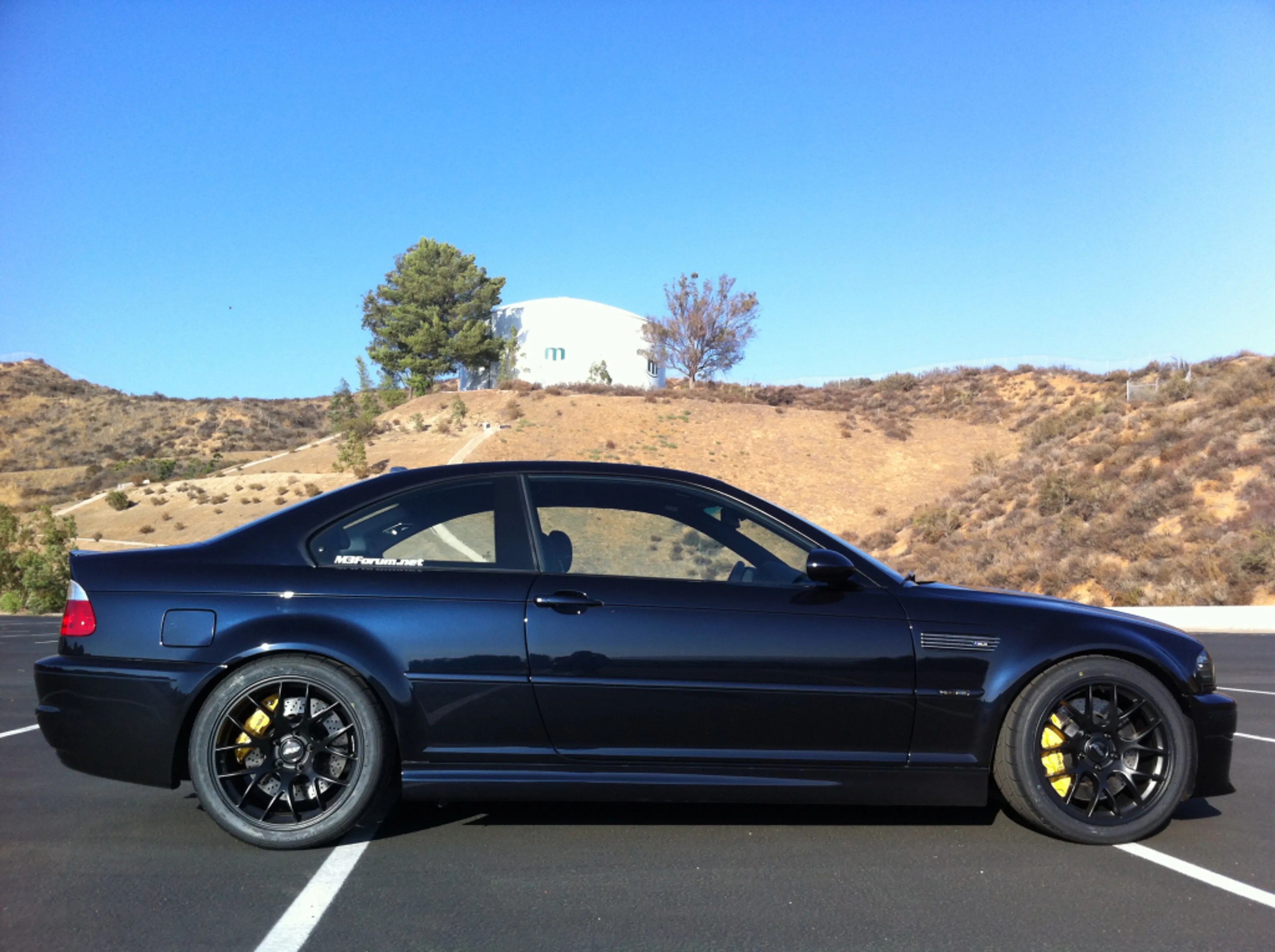 BMW E46 M3 with 18" EC-7 Wheels in Satin Black