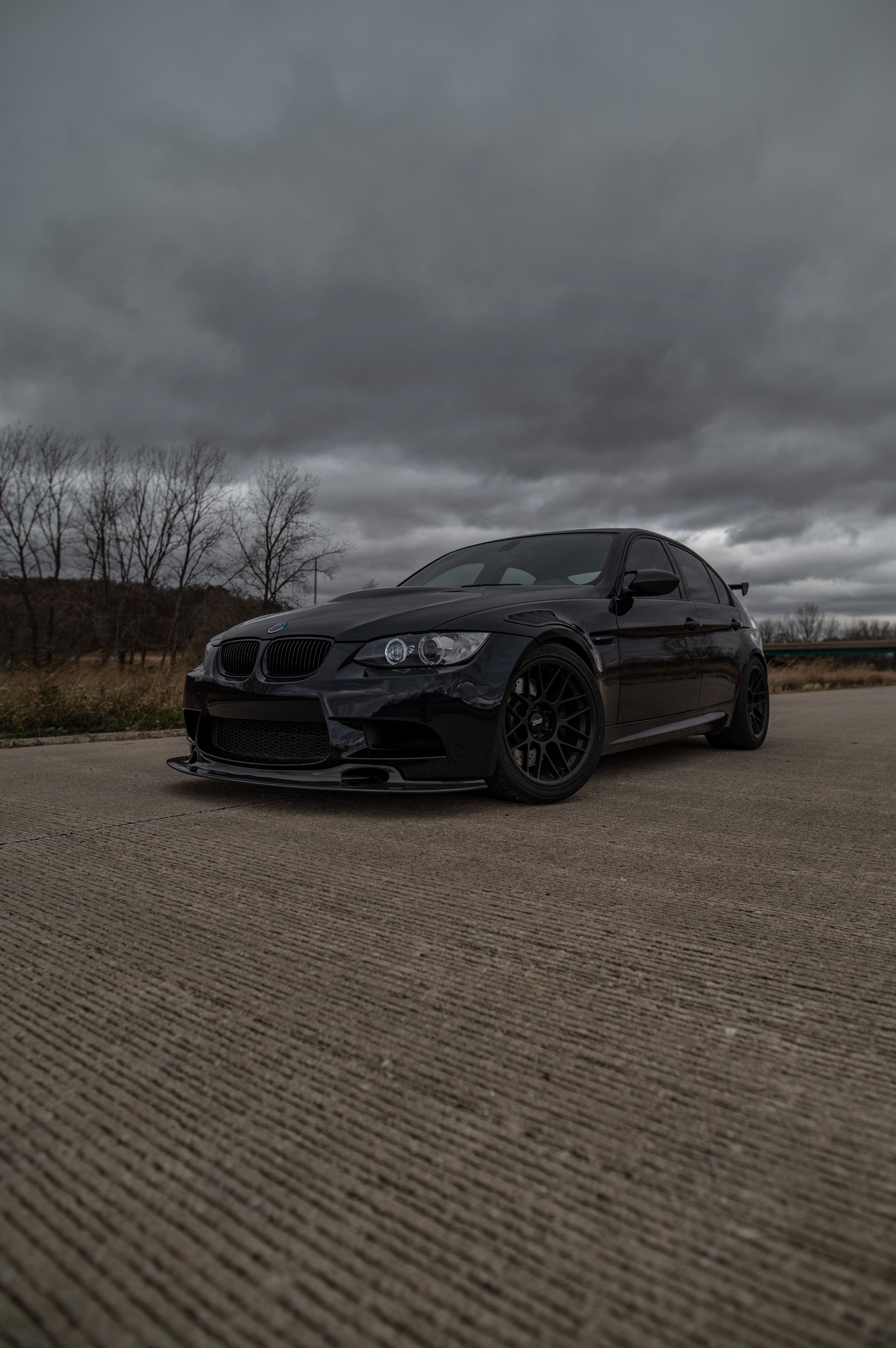 BMW E90 Sedan M3 with 18" ARC-8 in Satin Black on BMW E90 E92 E93 ...