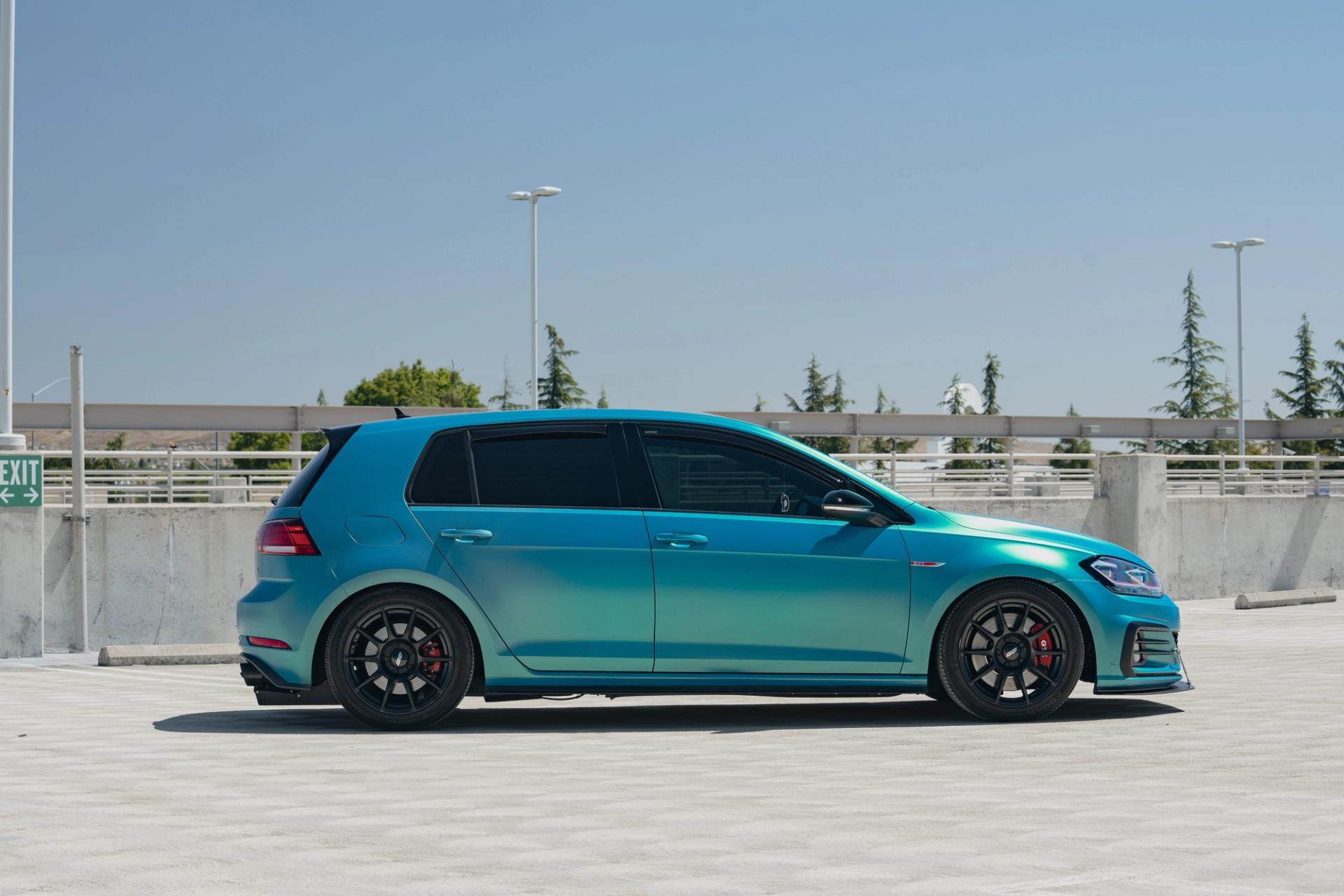 VW MK7 GTI with 17" SM-10 Wheels in Satin Black