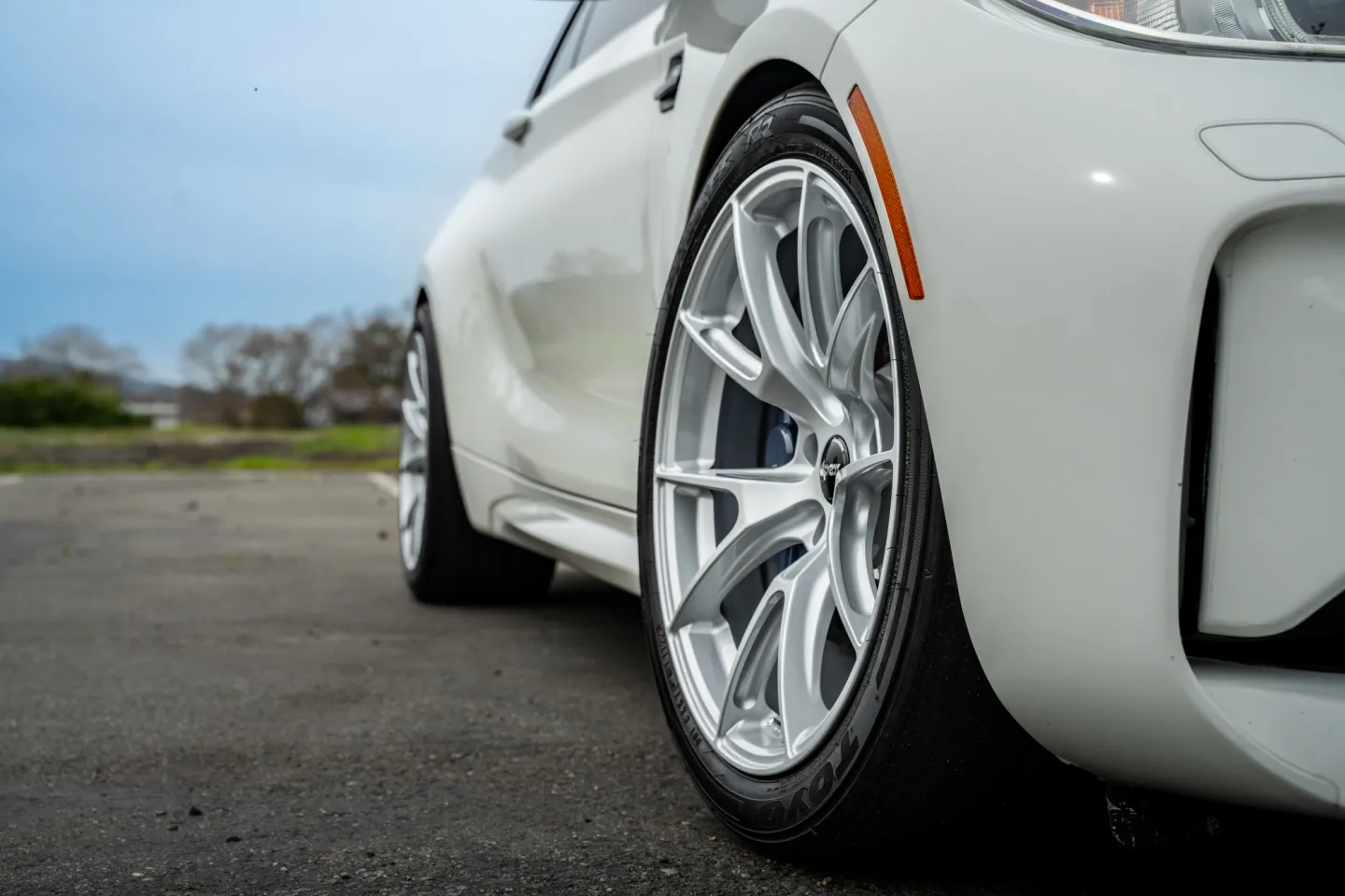 BMW F87 M2 with 18" VS-5 Wheels in Race Silver