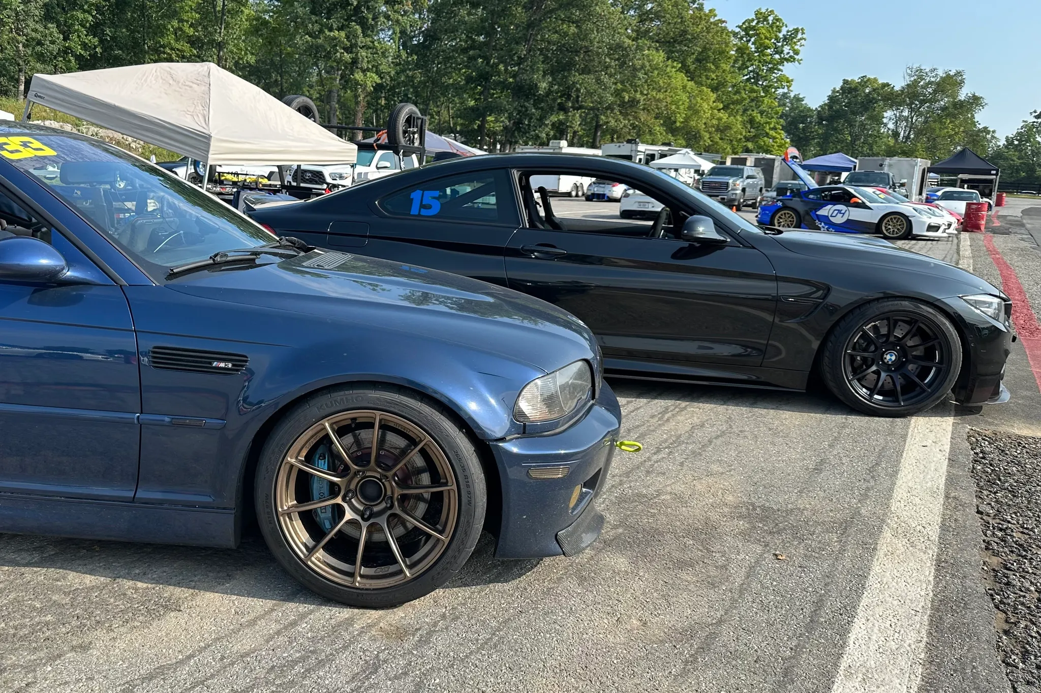 BMW E46 M3 with 18" SM-10RS Wheels in Satin Bronze