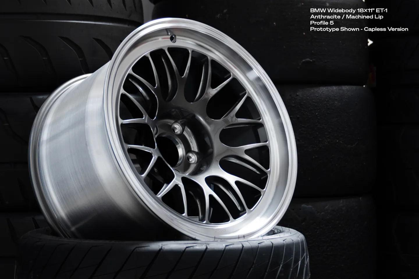 BMW E46 M3 with 18" ML-10RT Wheels in Machined Lip Anthracite