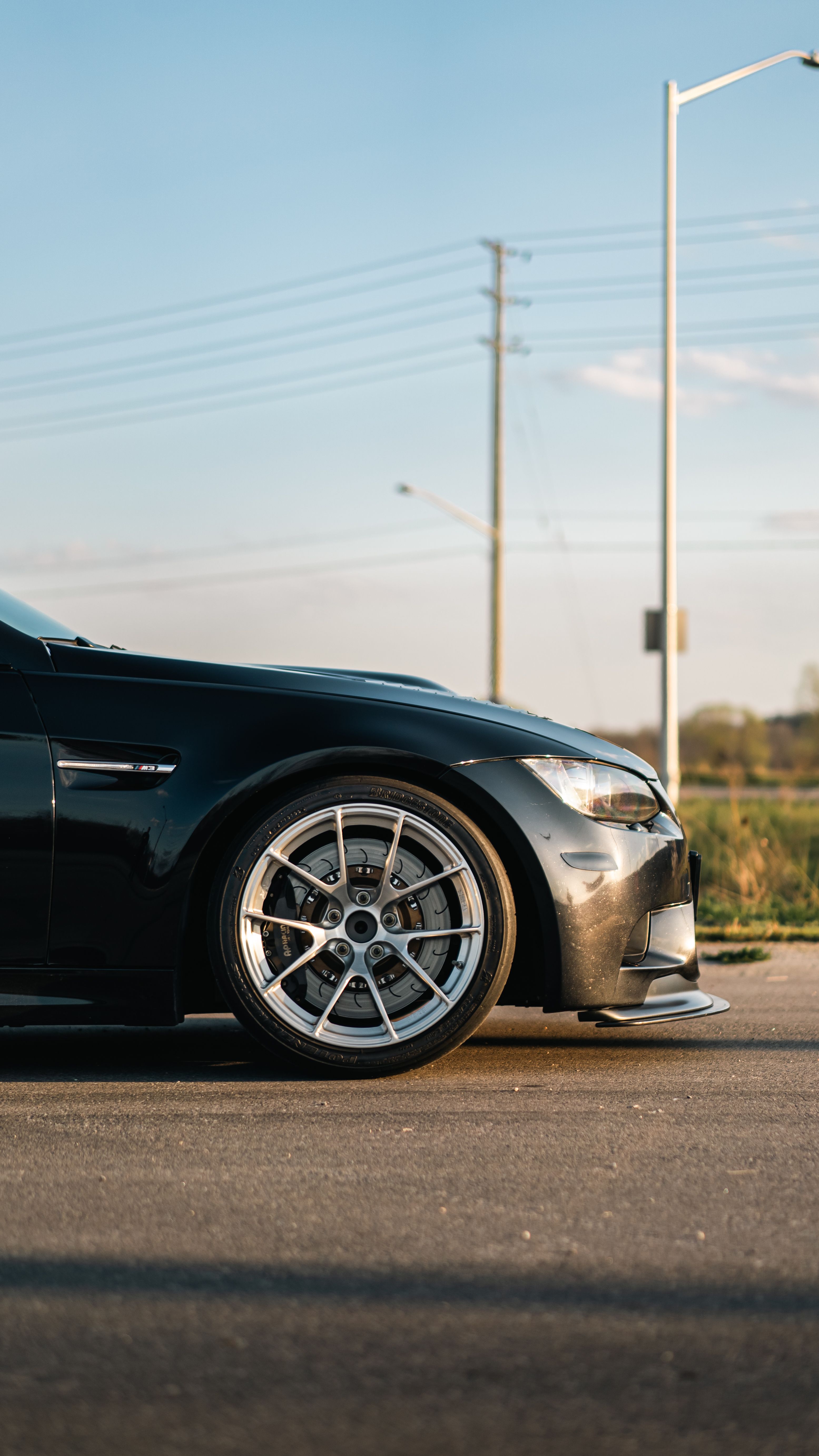 BMW E92 Coupe M3 with 18" VS-5RS Wheels in Brushed Clear
