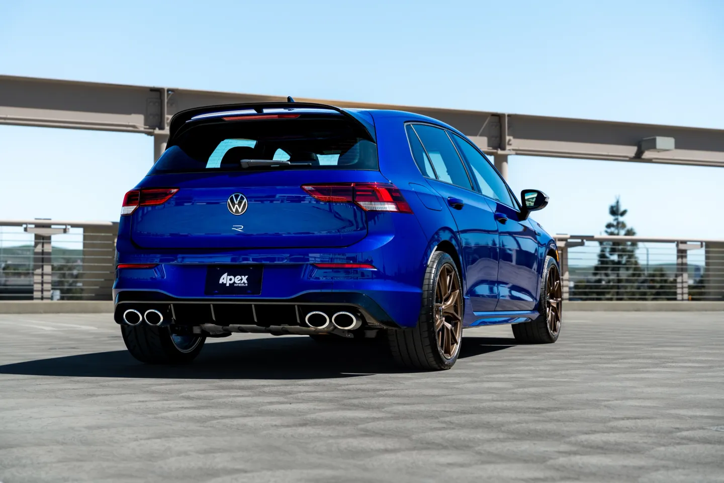 VW MK8 Golf R with 18" VS-5 Wheels in Satin Bronze