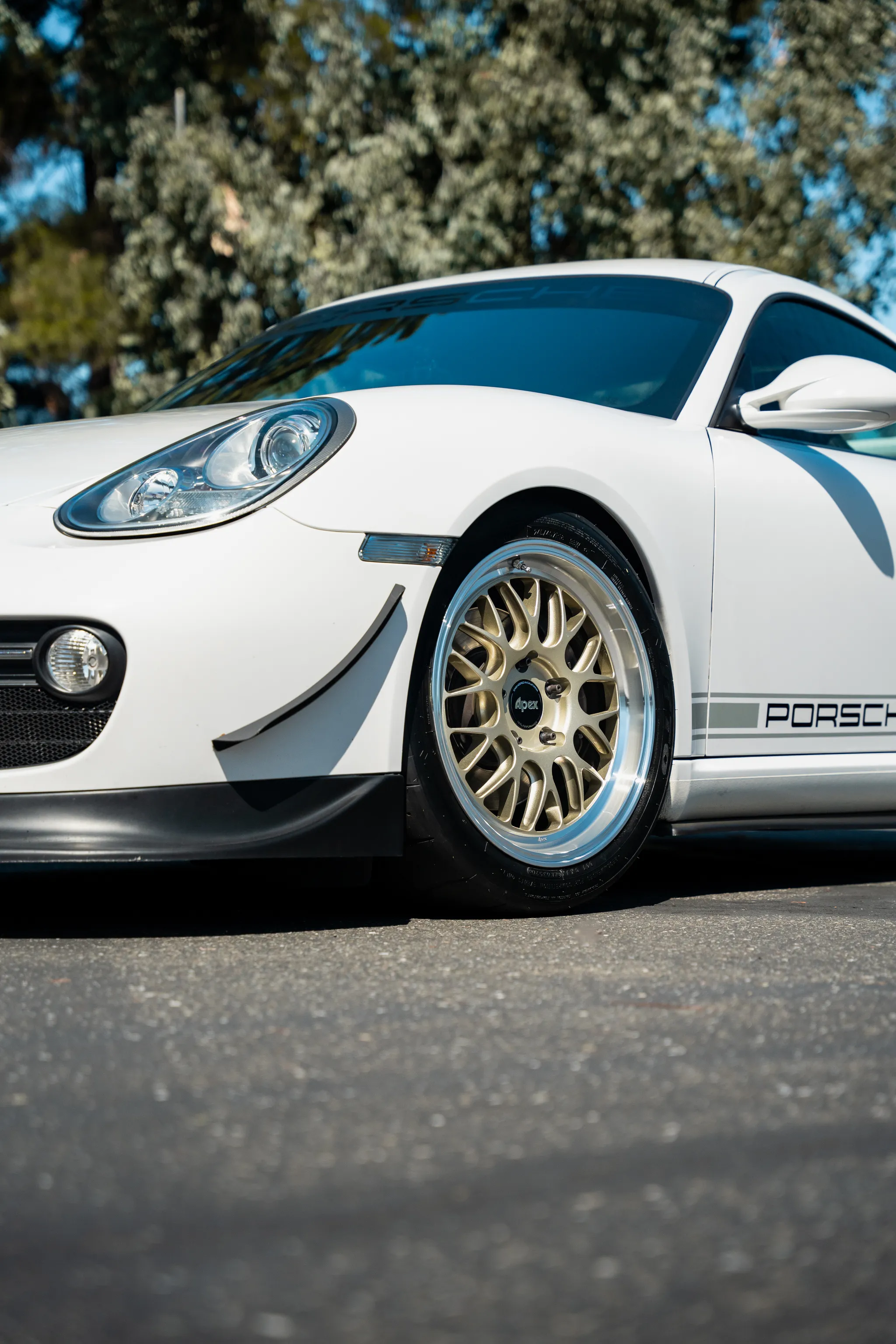 Porsche 987 Cayman Base with 18" ML-10RT Wheels in Machined Lip Gloss ...