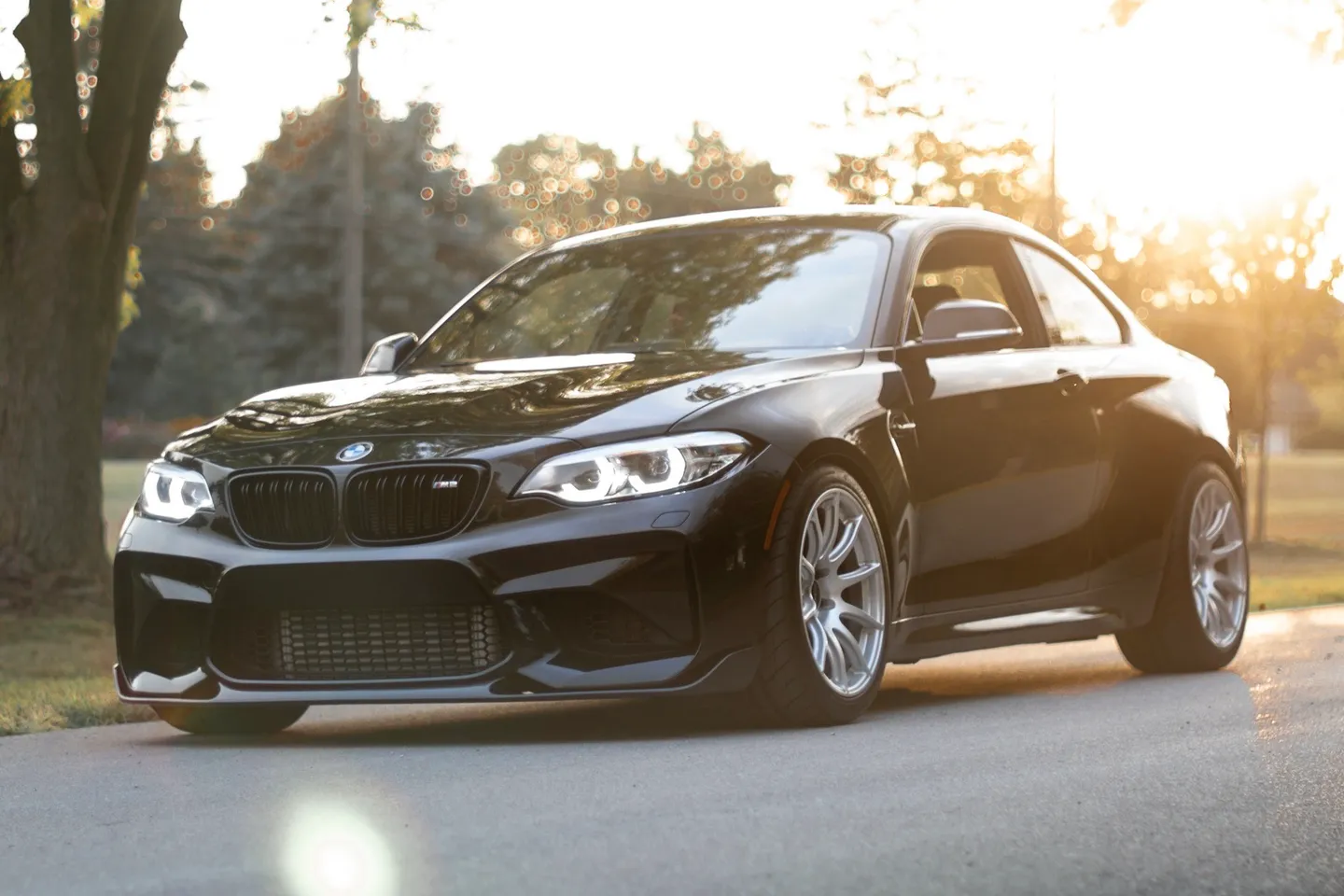 BMW F87 M2 with 18" SM-10 Wheels in Race Silver