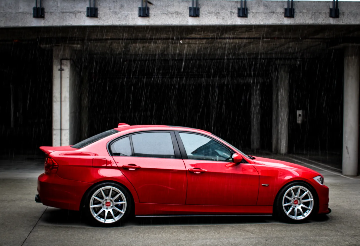 BMW E90 Sedan 3 Series with 18" SM-10 Wheels in Race Silver