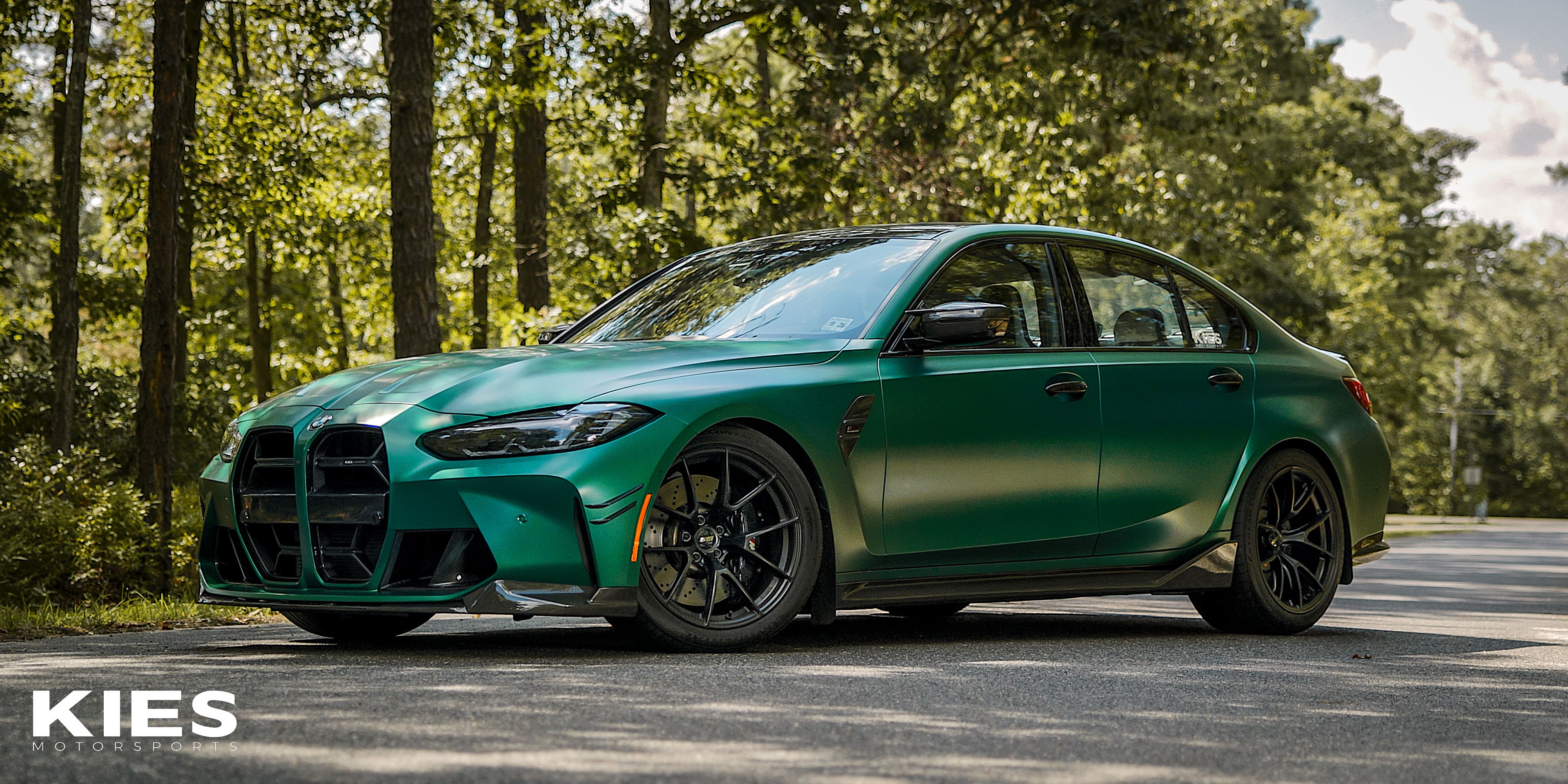 BMW G80 M3 with 19" VS-5RS Wheels in Satin Black