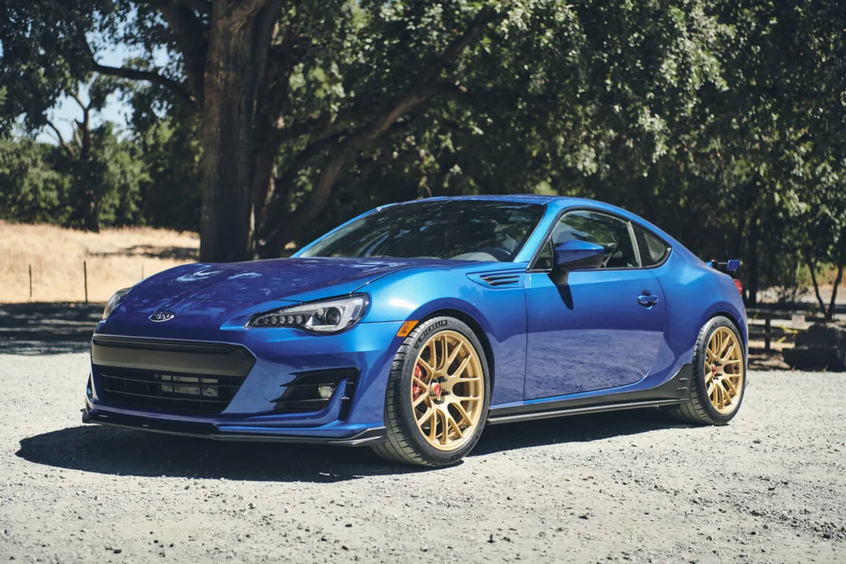 Christopher's World Rally Blue BRZ On 18" EC-7R Forged Wheels