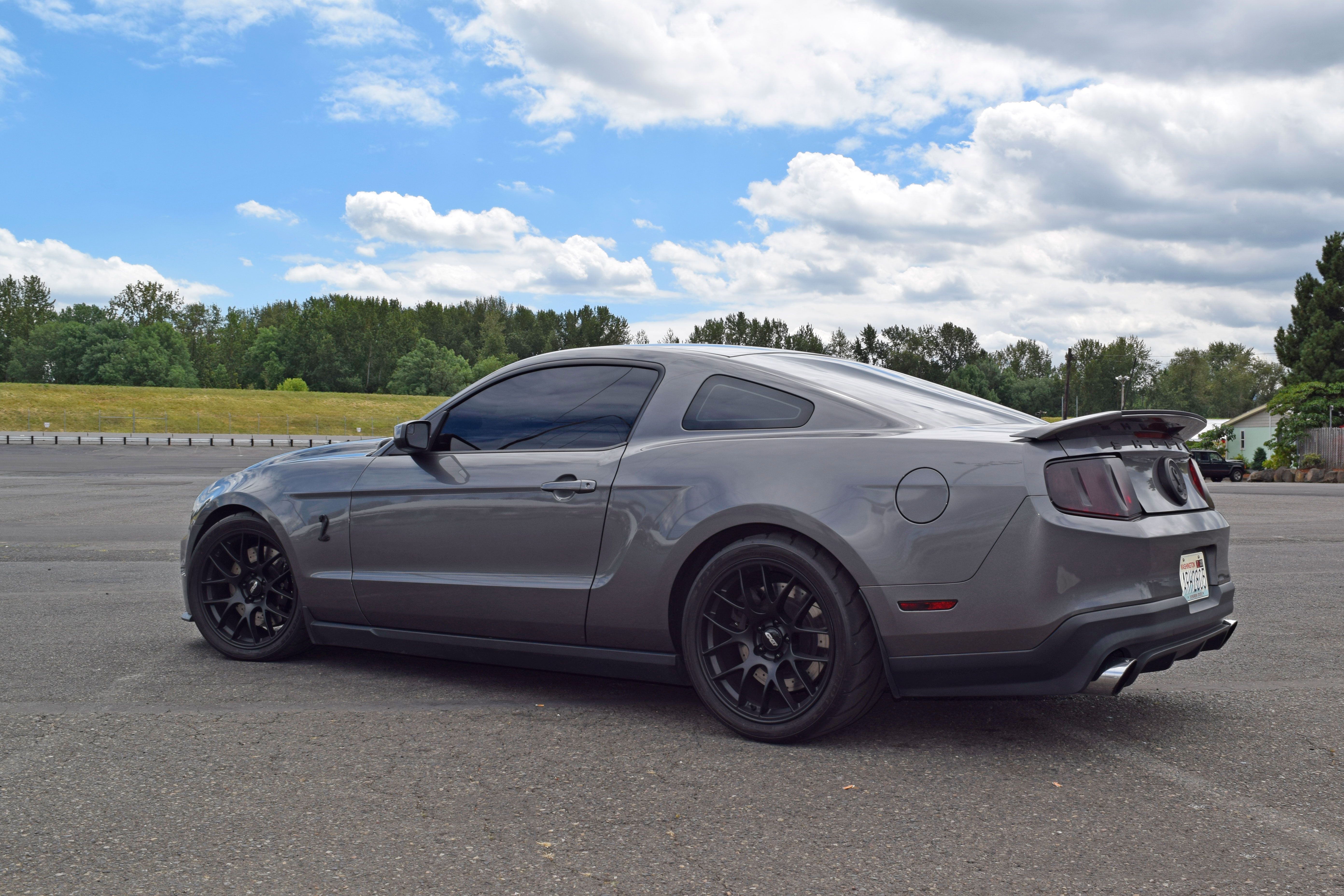 Ford S197 Mustang GT500 with 19" EC-7 Wheels in Satin Black