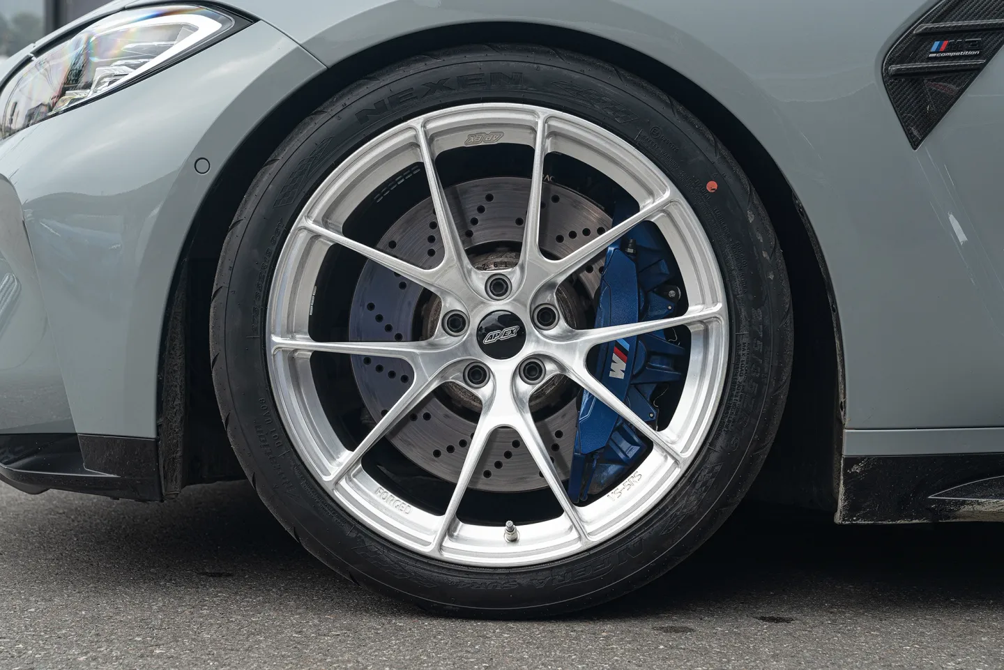 BMW G80 M3 with 19" VS-5RS Wheels in Brushed Clear