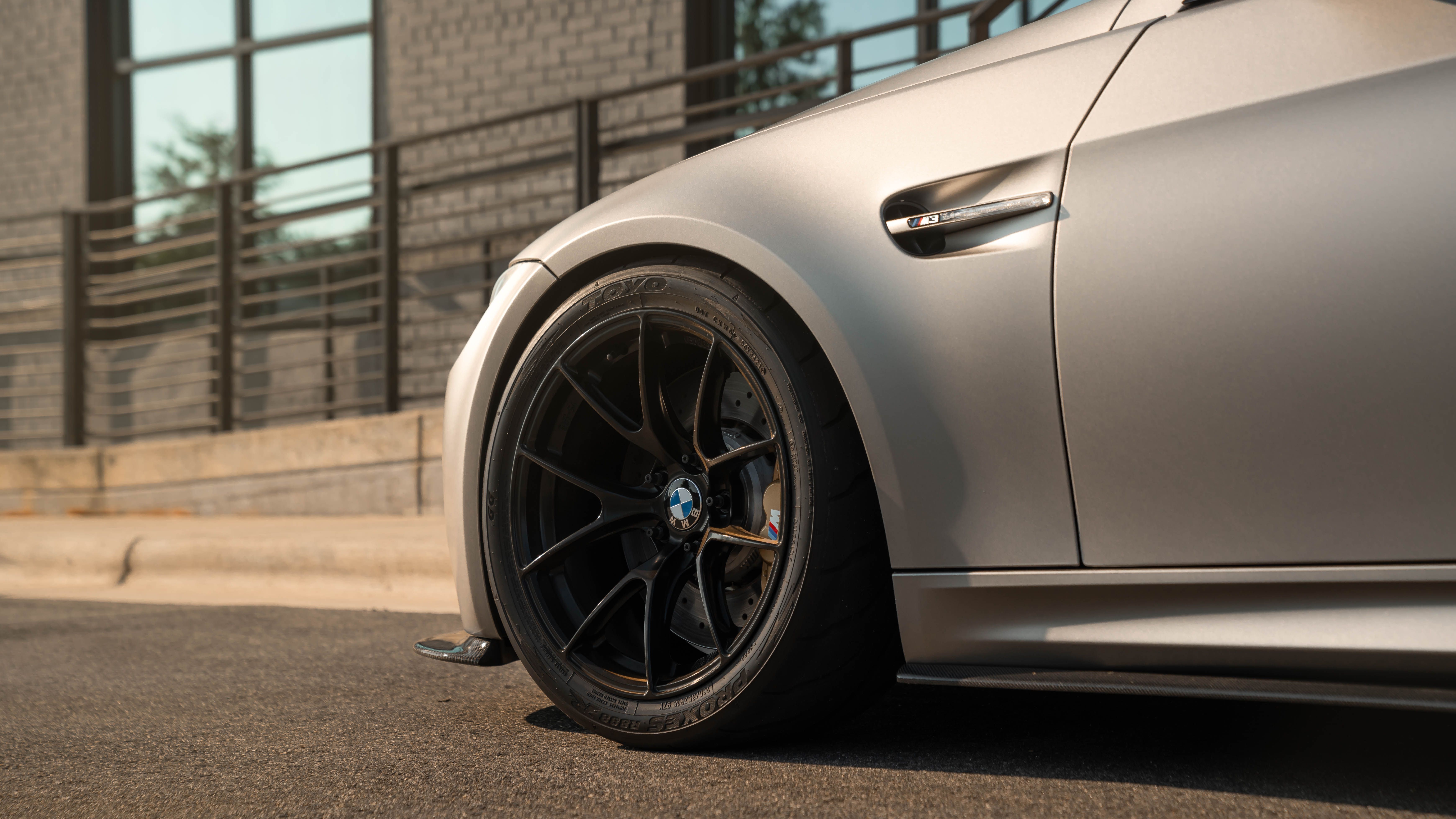 BMW E92 Coupe M3 with 18" VS-5RS Wheels in Satin Black