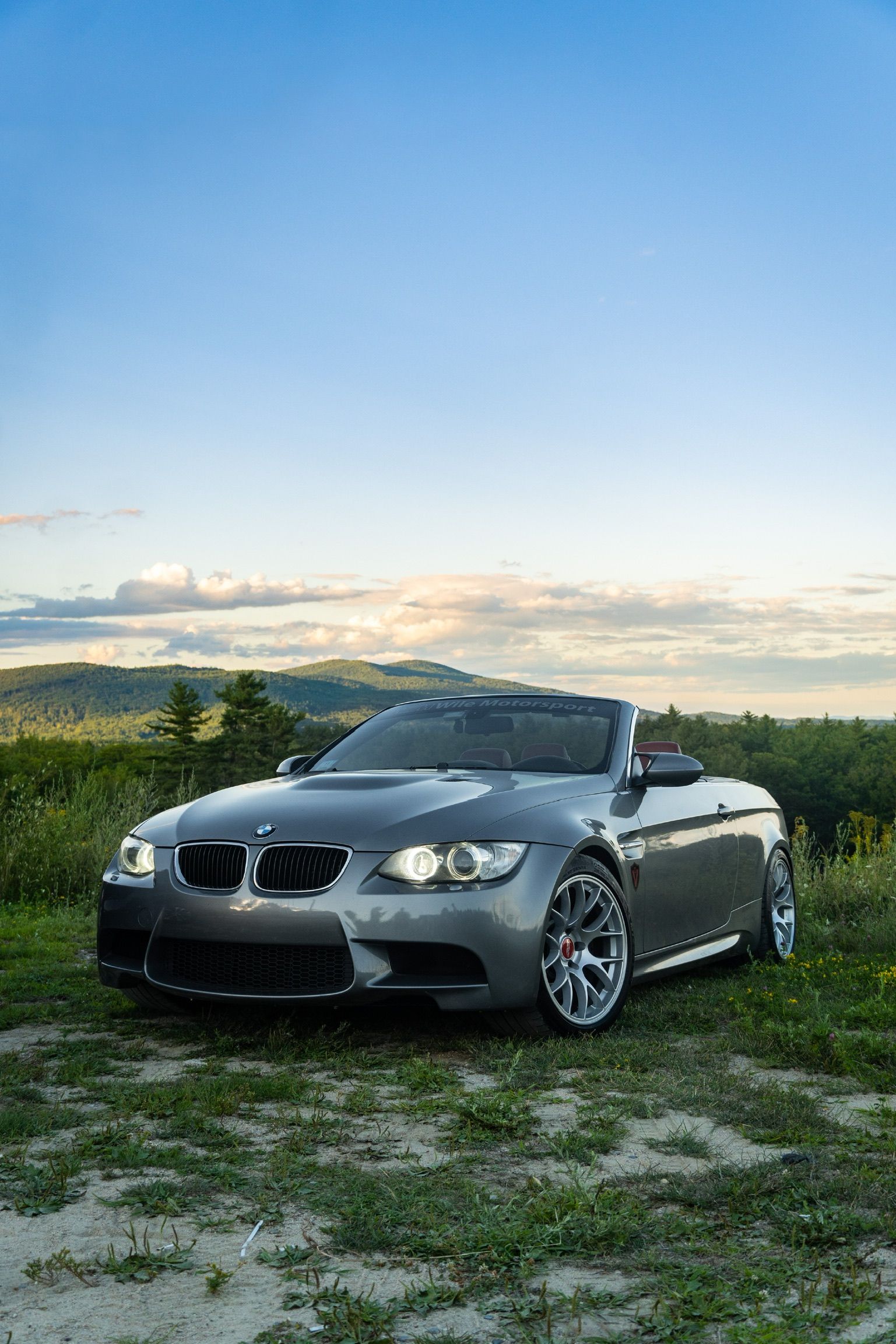 BMW E93 Convertible M3 with 18" EC-7 Wheels in Race Silver