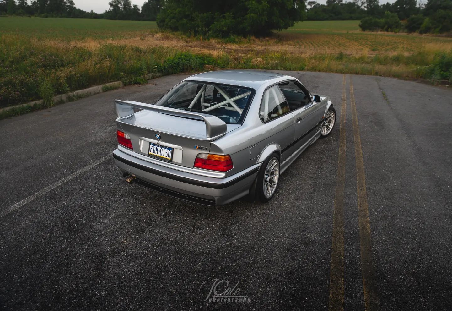BMW E36 3 Series with 17" ARC-8 Wheels in Hyper Silver