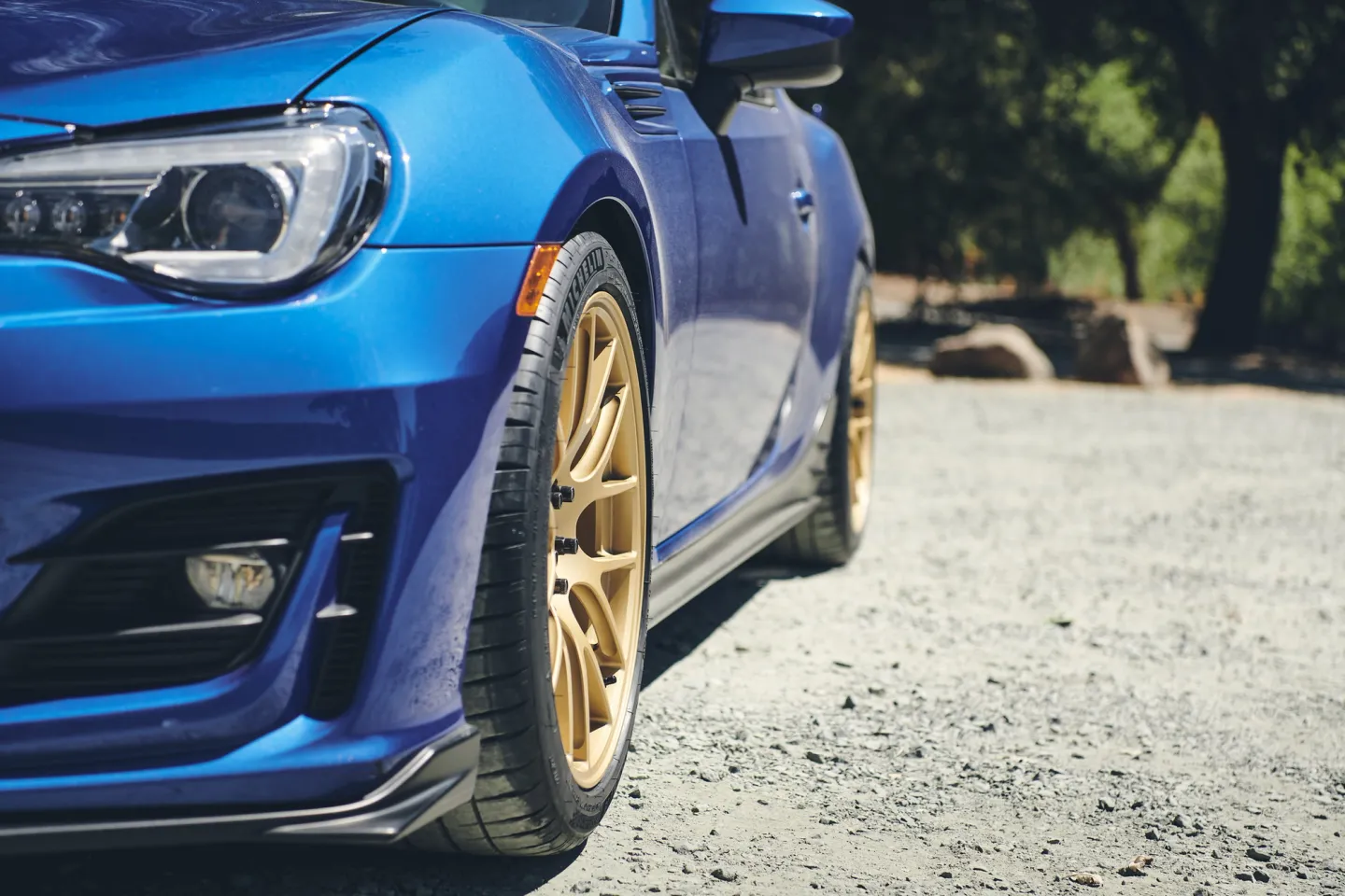 Christopher's World Rally Blue BRZ On 18" EC-7R Forged Wheels