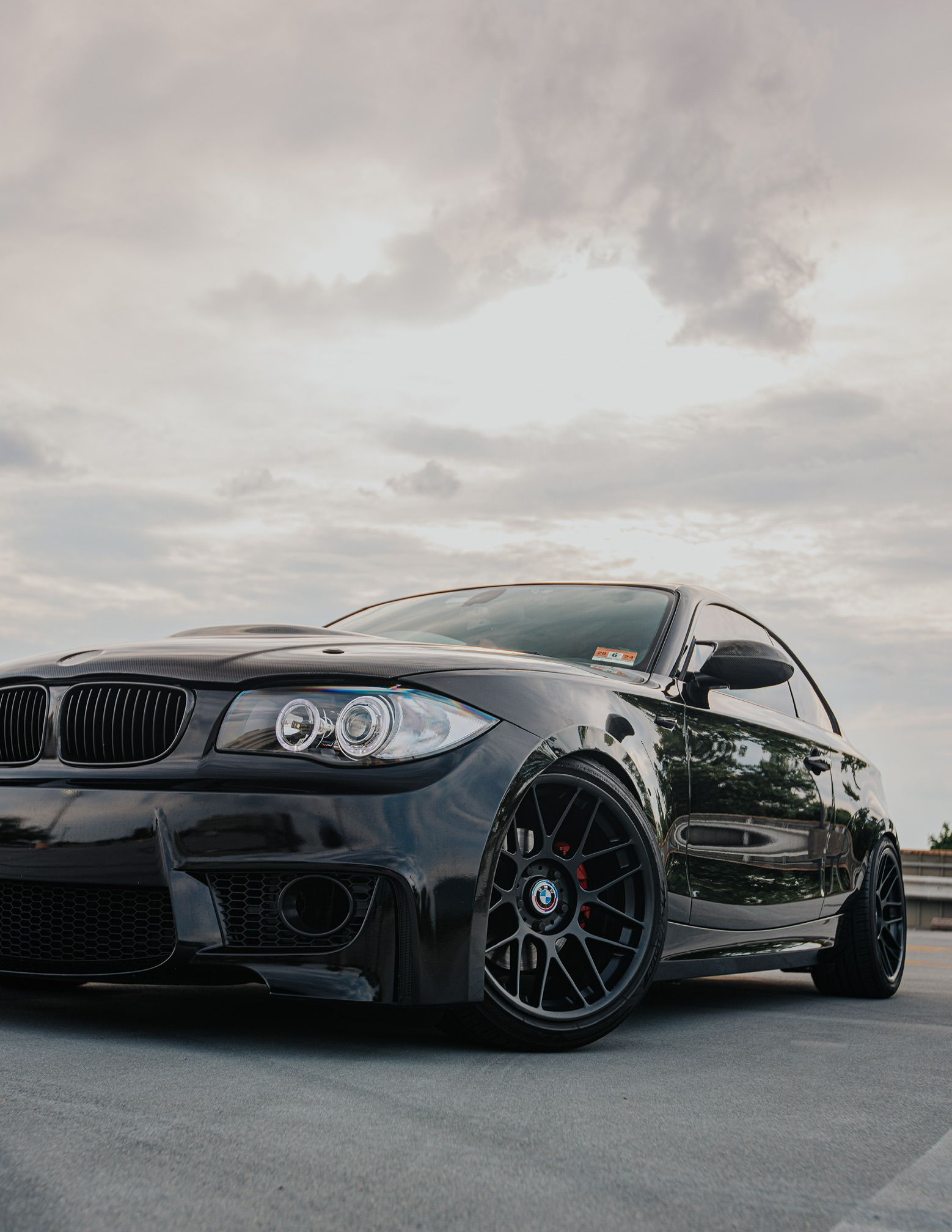 BMW E82 1M with 18" ARC-8 Wheels in Satin Black